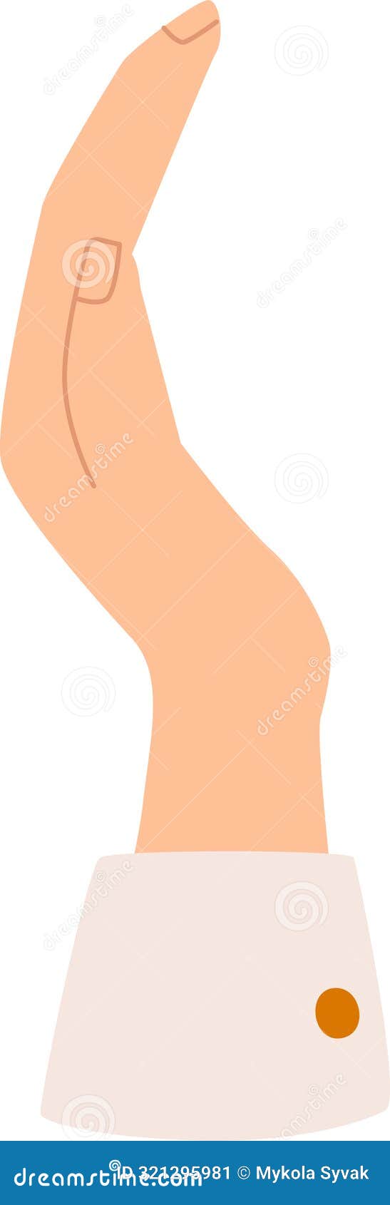 Hand Covering Something stock illustration. Illustration of concept ...