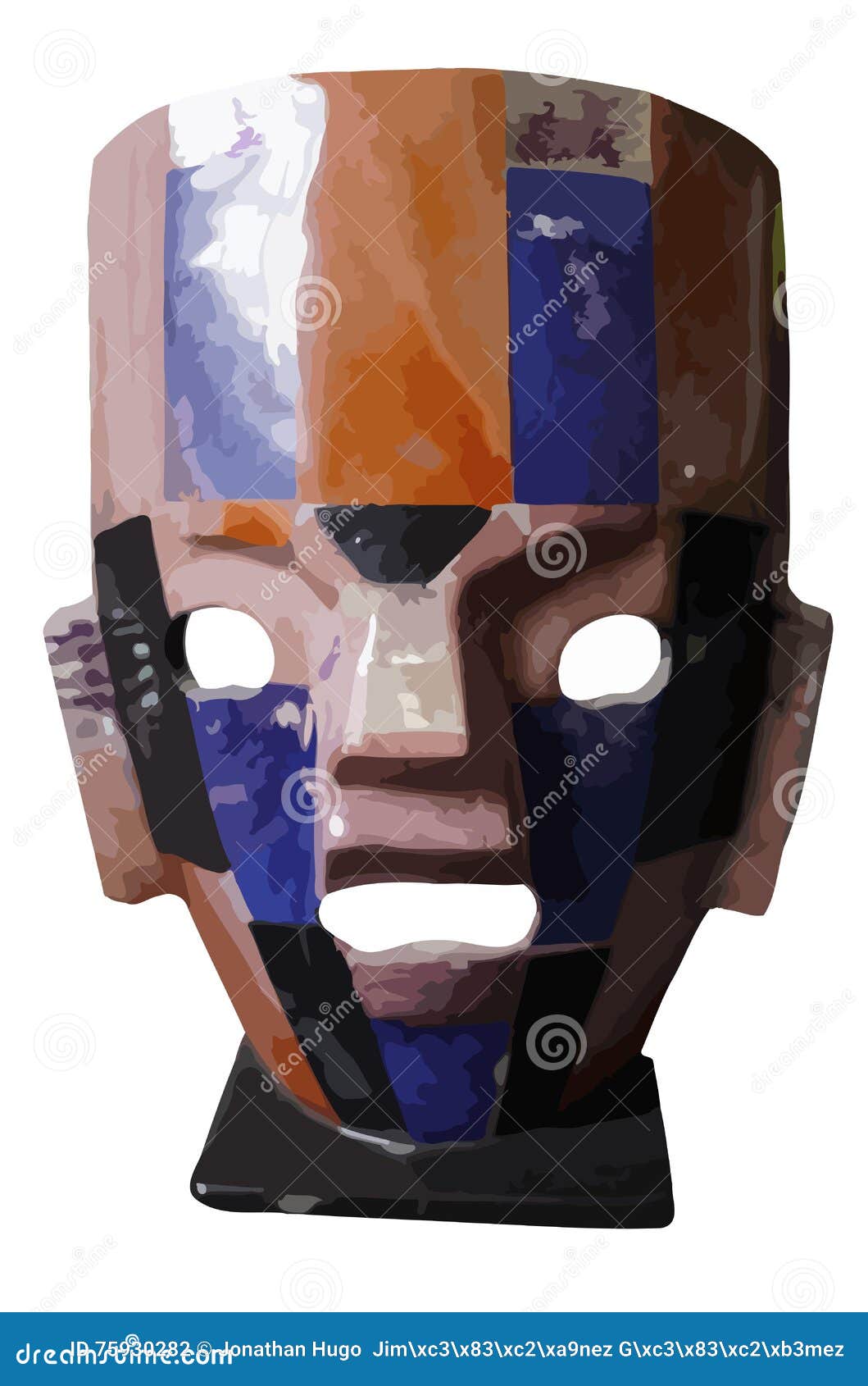 Hand Craft Mask Made of Multi Color Stones Editorial Photography ...