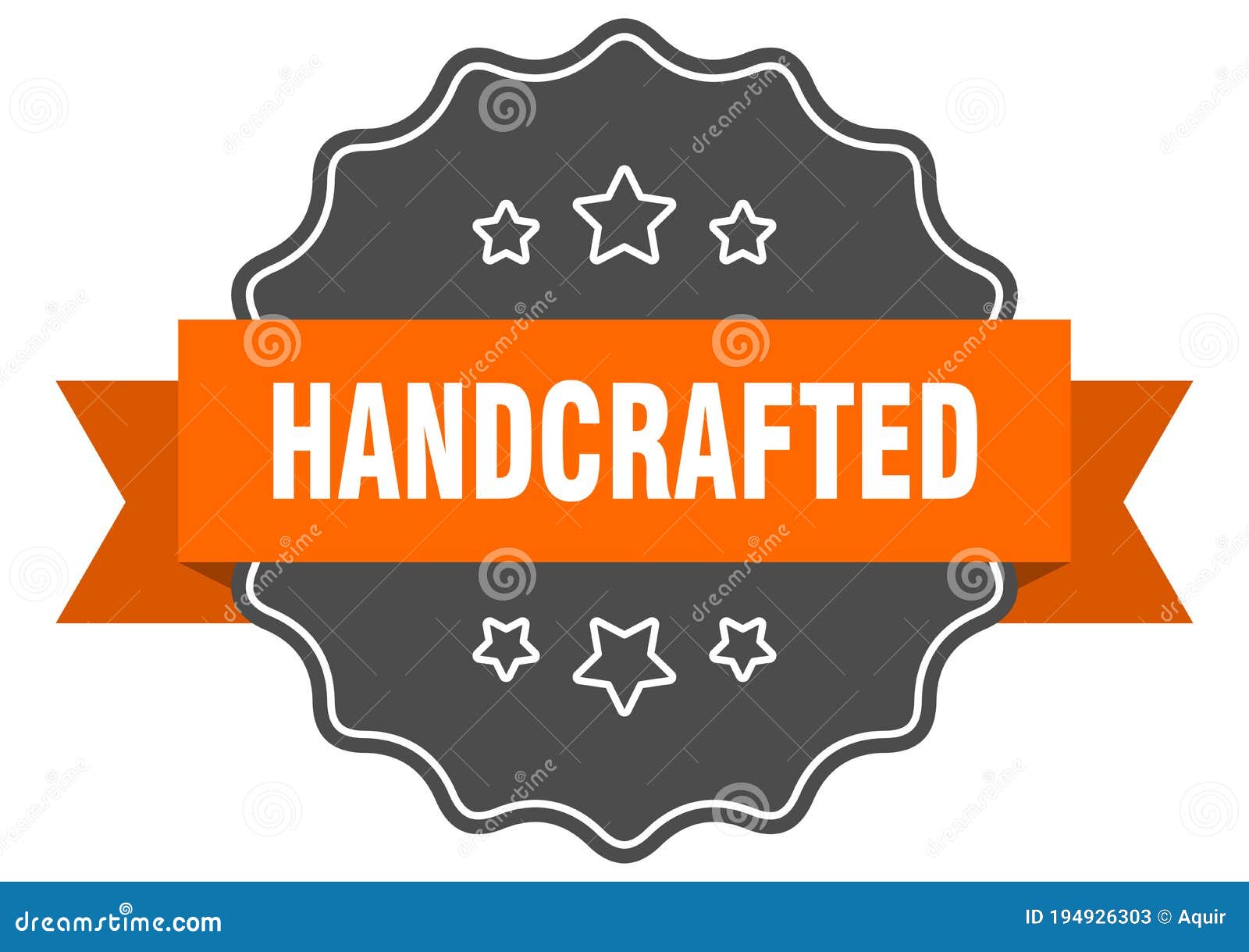 Hand crafted label stock vector. Illustration of sign - 194926303