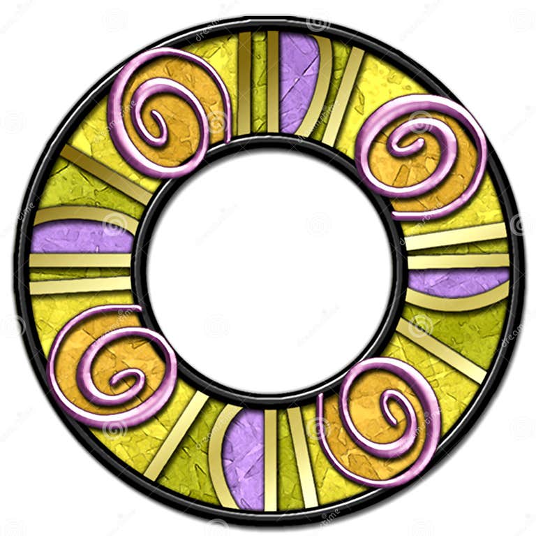 Hand-crafted Round Abstract Frame Stock Image - Image of colorful ...