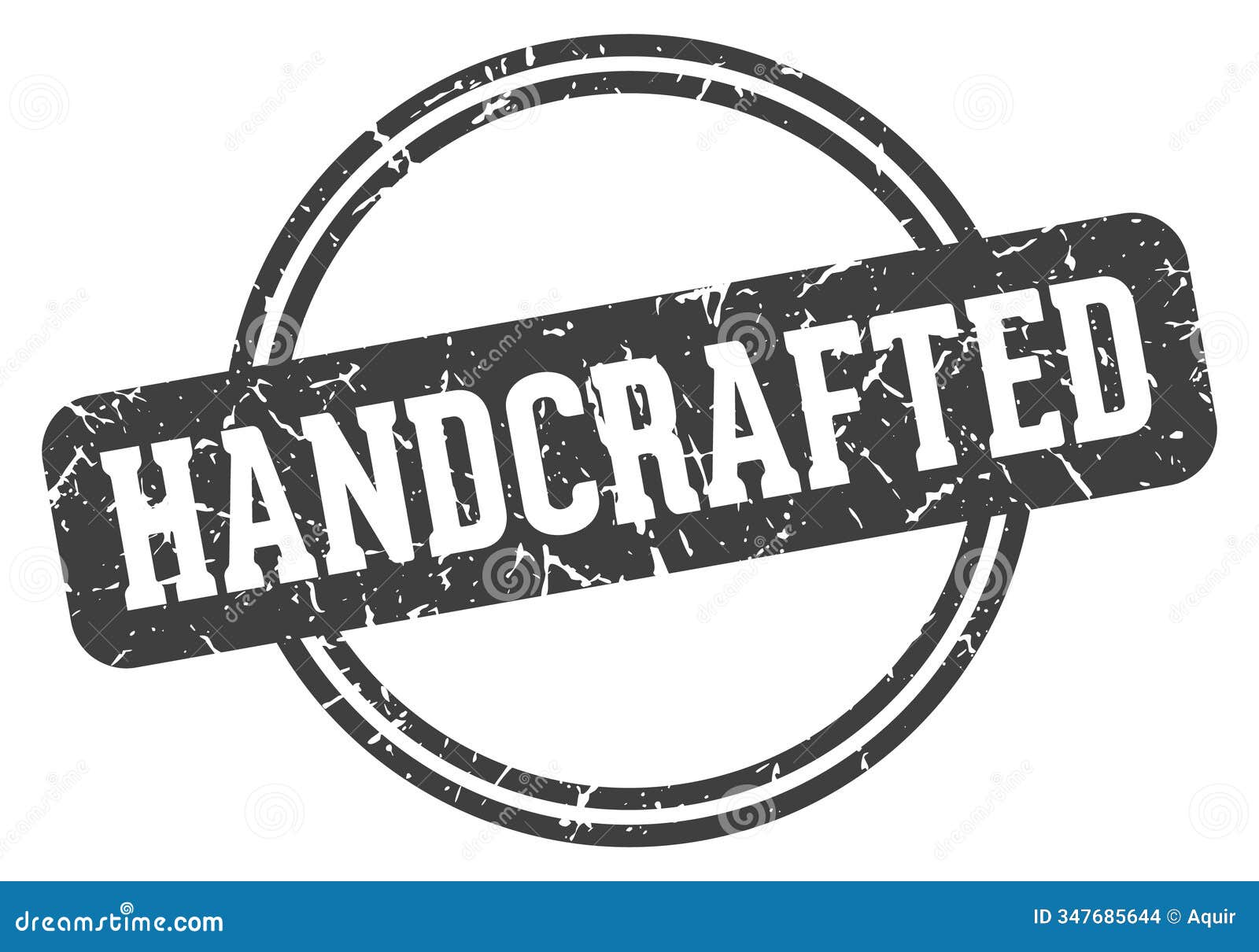 Hand Crafted Sticker. Hand Crafted Sign On Transparent Background ...