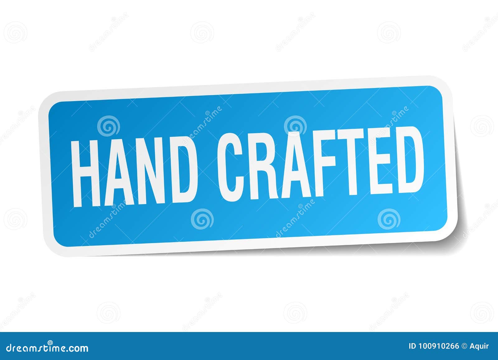 Hand crafted sticker stock vector. Illustration of crafted - 100910266