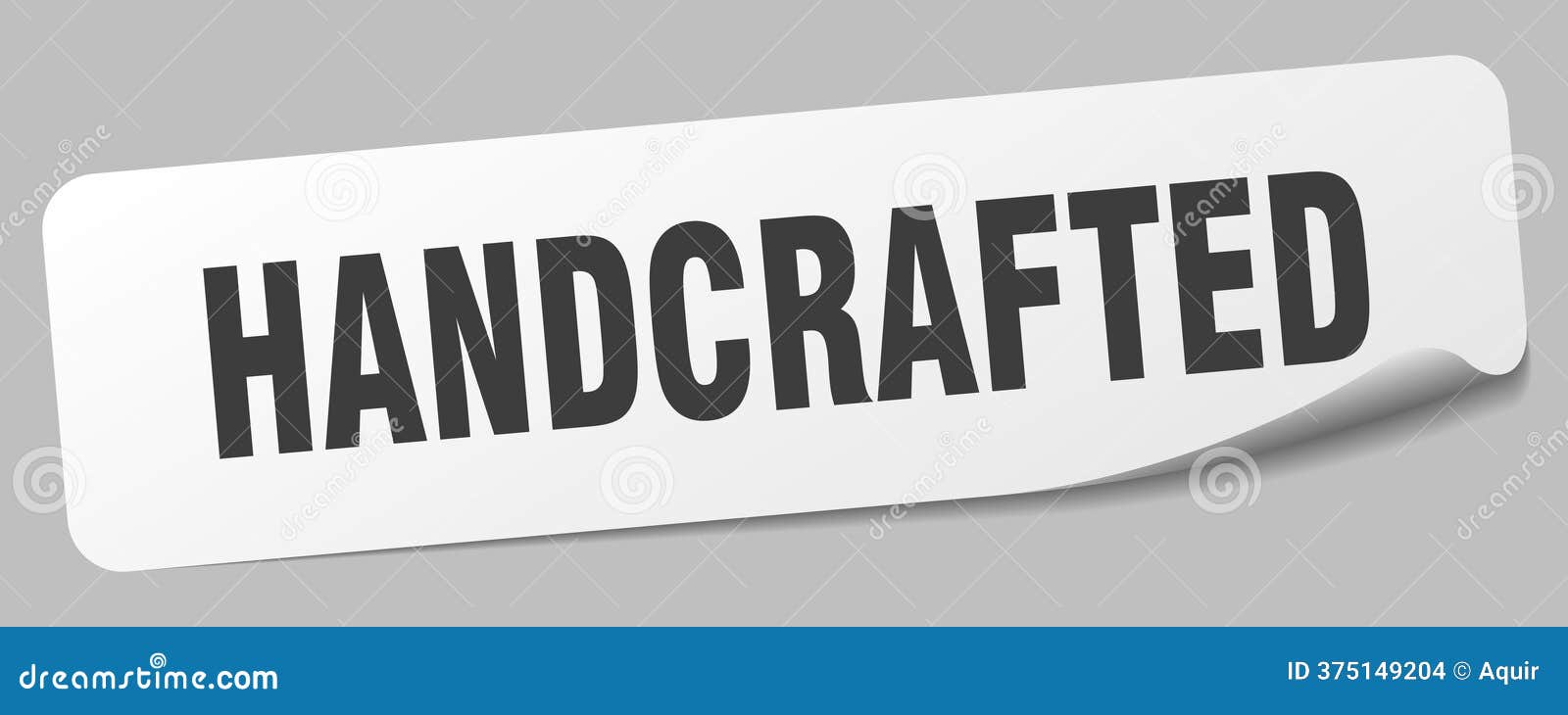 Hand Crafted Sticker. Hand Crafted Label Vector Illustration ...