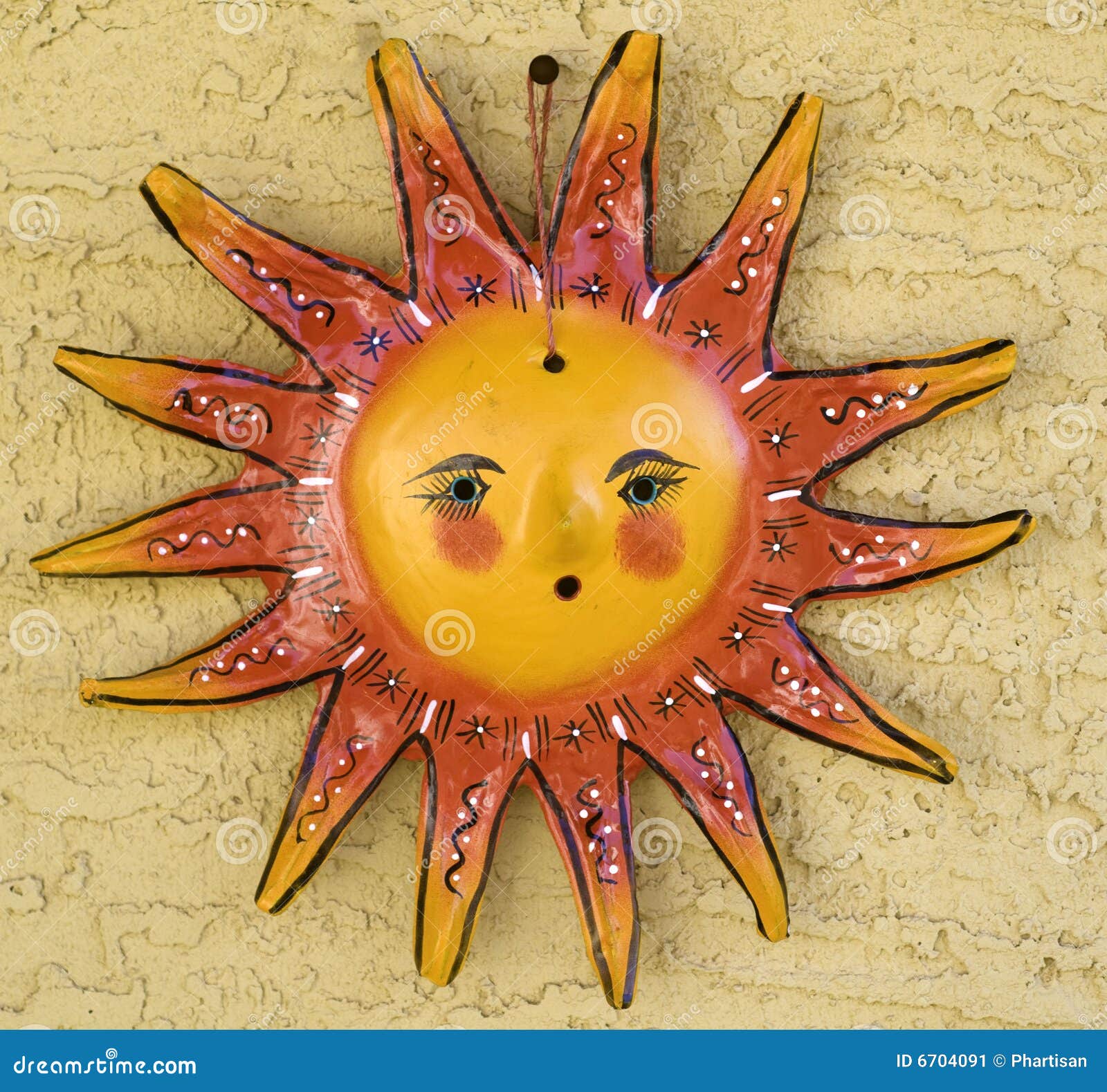 Hand Crafted Sun Art Symbol Stock Image - Image of colored, artistic ...