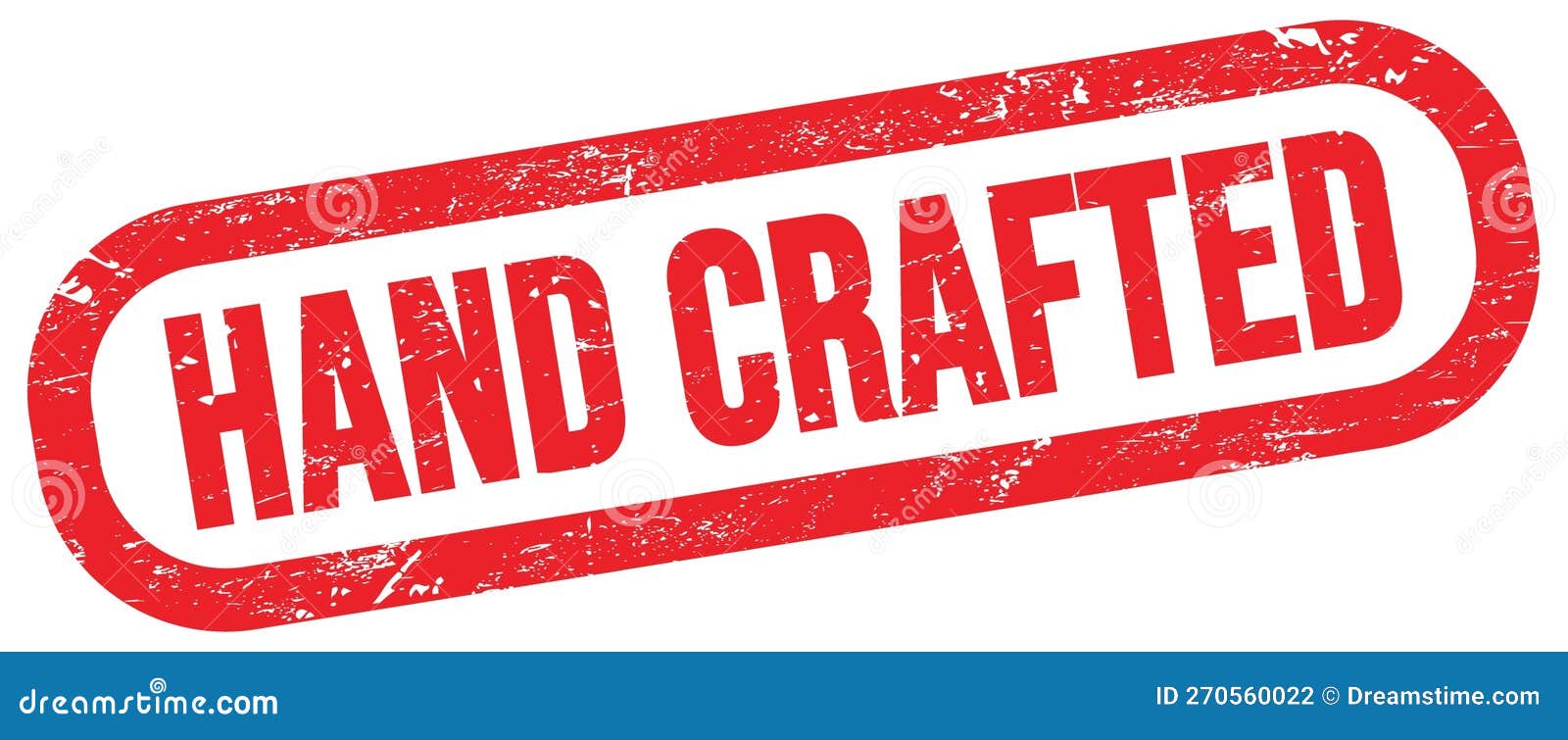 HAND CRAFTED, Text Written on Red Stamp Sign Stock Illustration ...