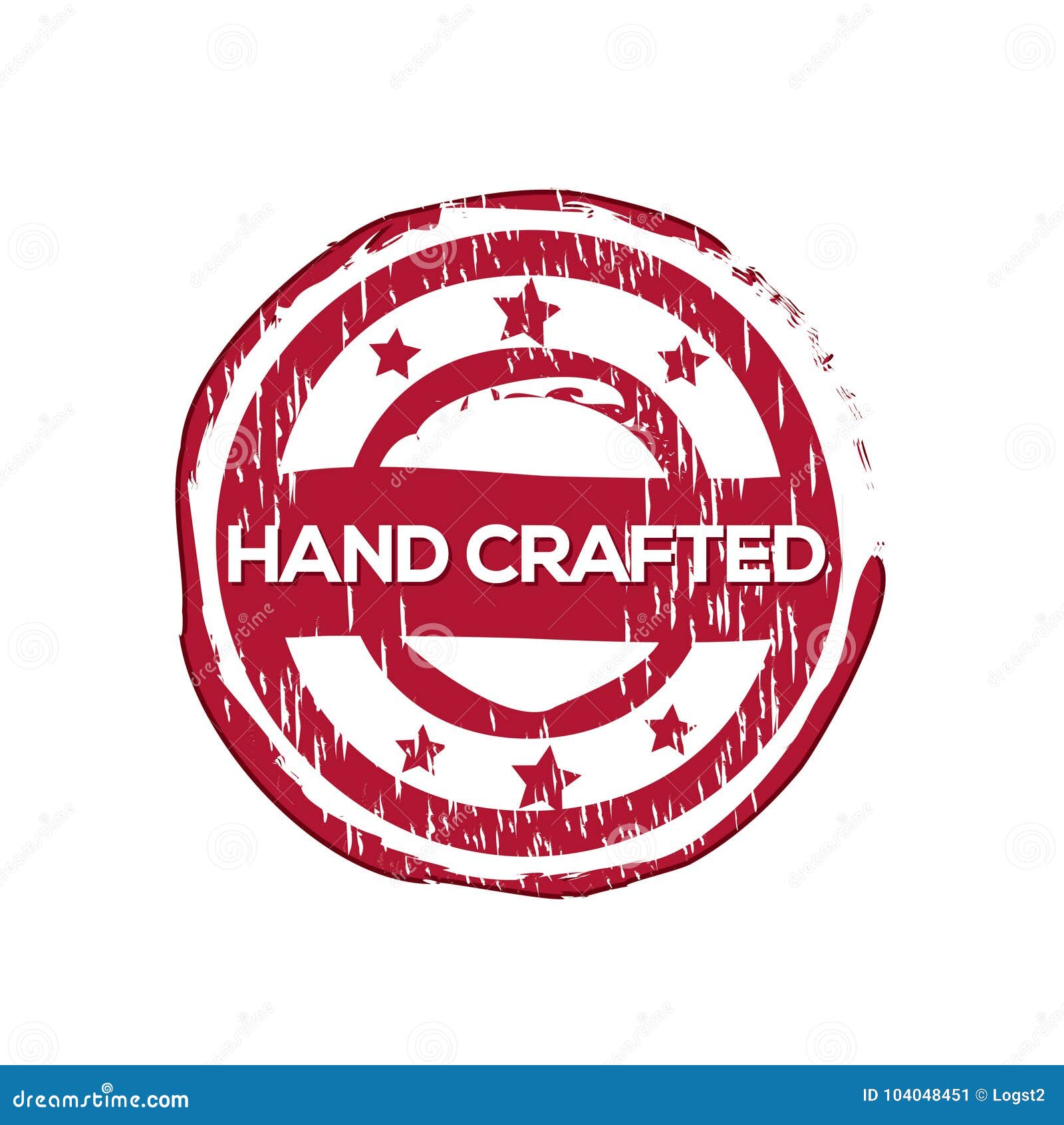 `Hand Crafted` Vector Rubber Stamp Stock Vector - Illustration of like ...