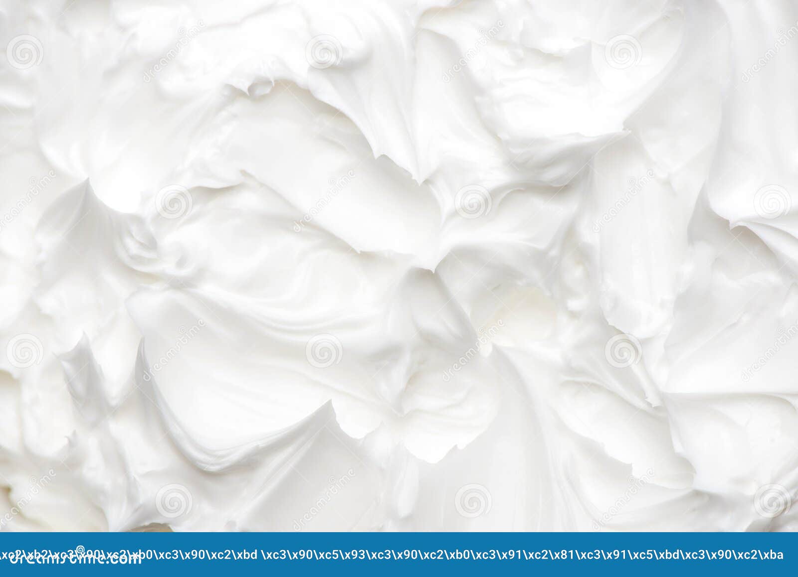 Texture of Cream Close-up. White Cream. Cosmetic Cream. Custard Stock ...