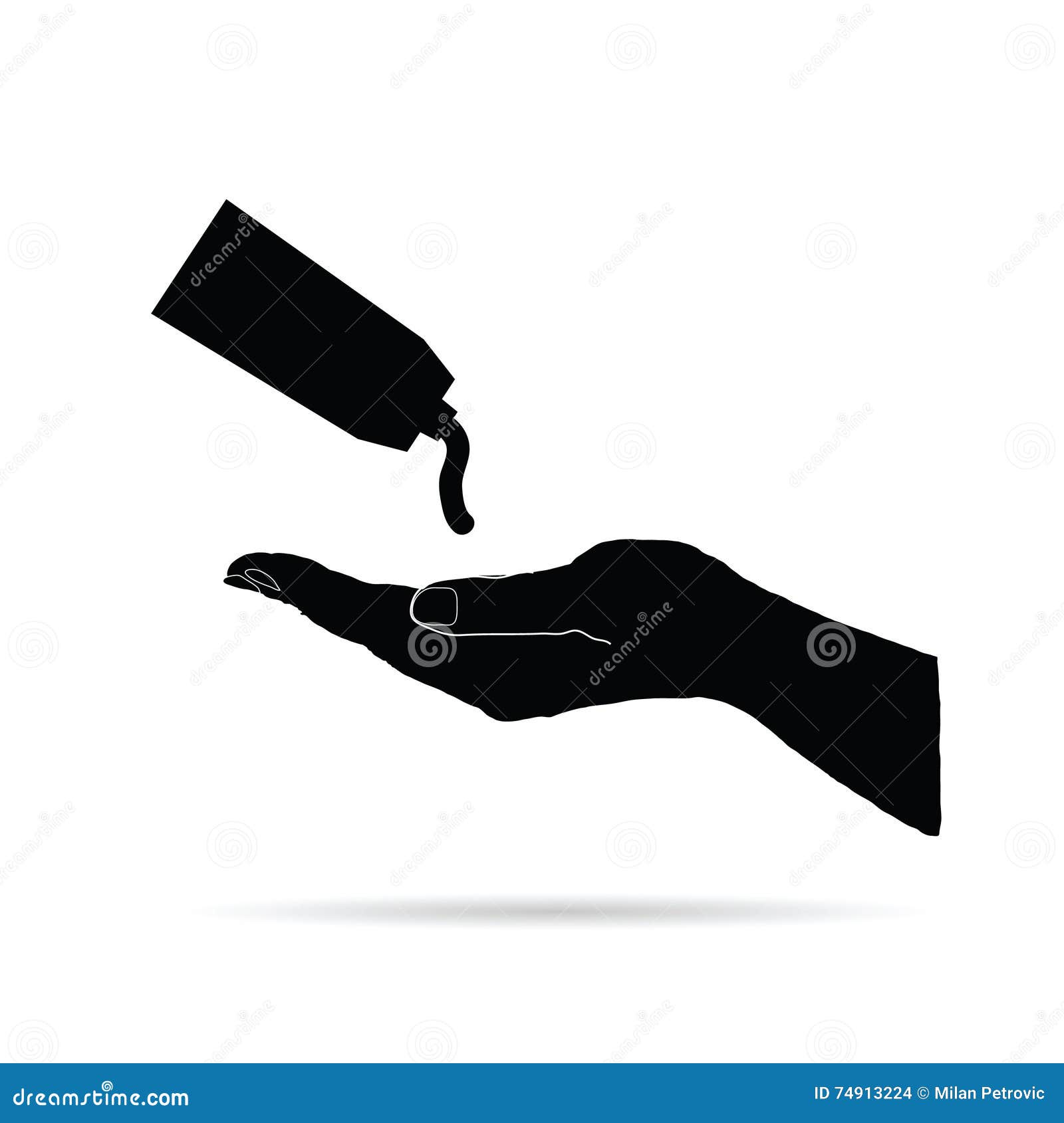 Daily Hand Cream Icon in Black Illustration Stock Vector - Illustration ...