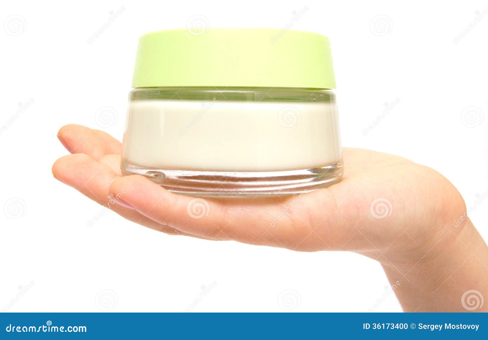 Hand with cream pot stock photo. Image of care, treatment - 36173400