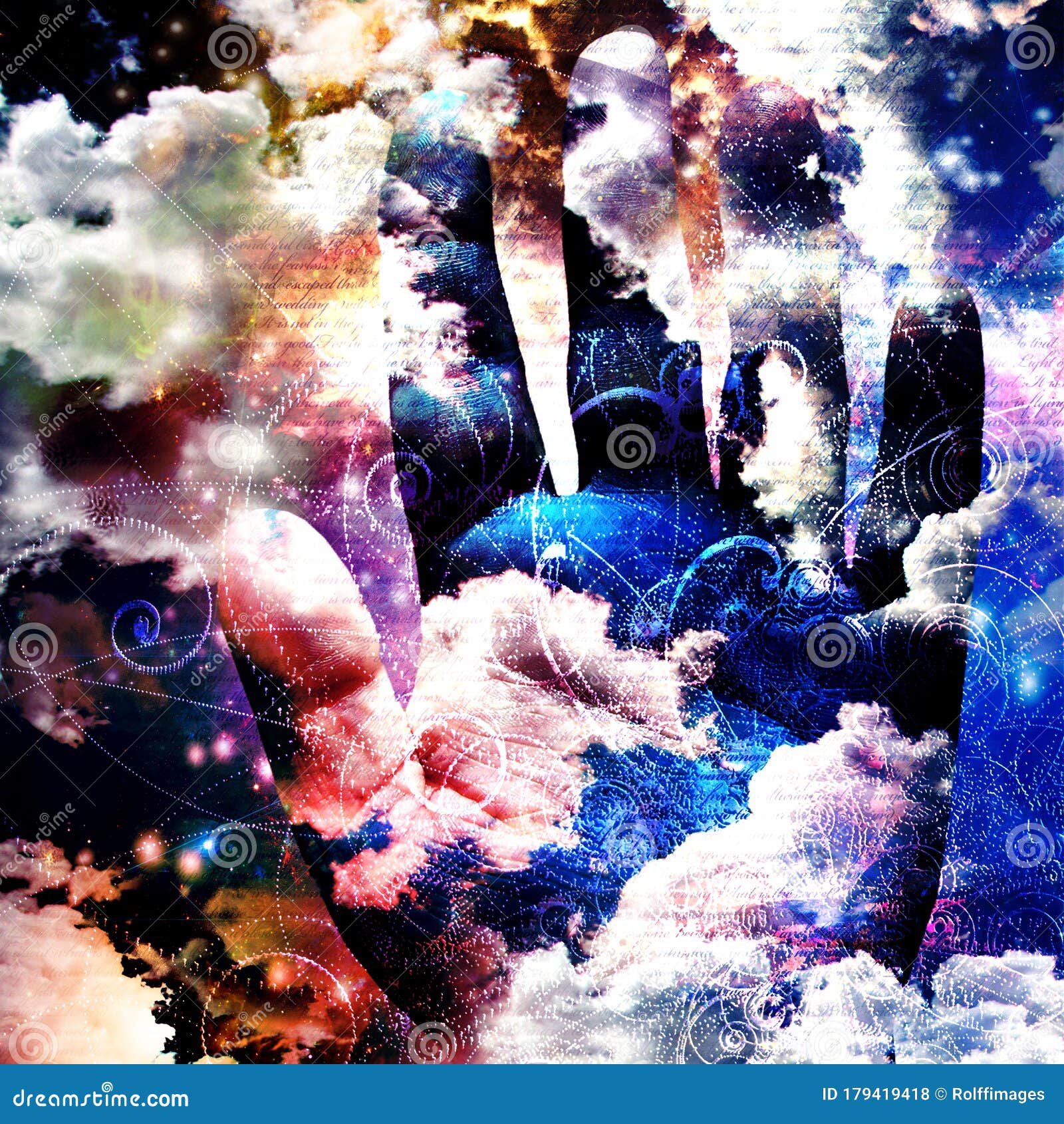 The hand of Creator stock illustration. Illustration of intricate ...