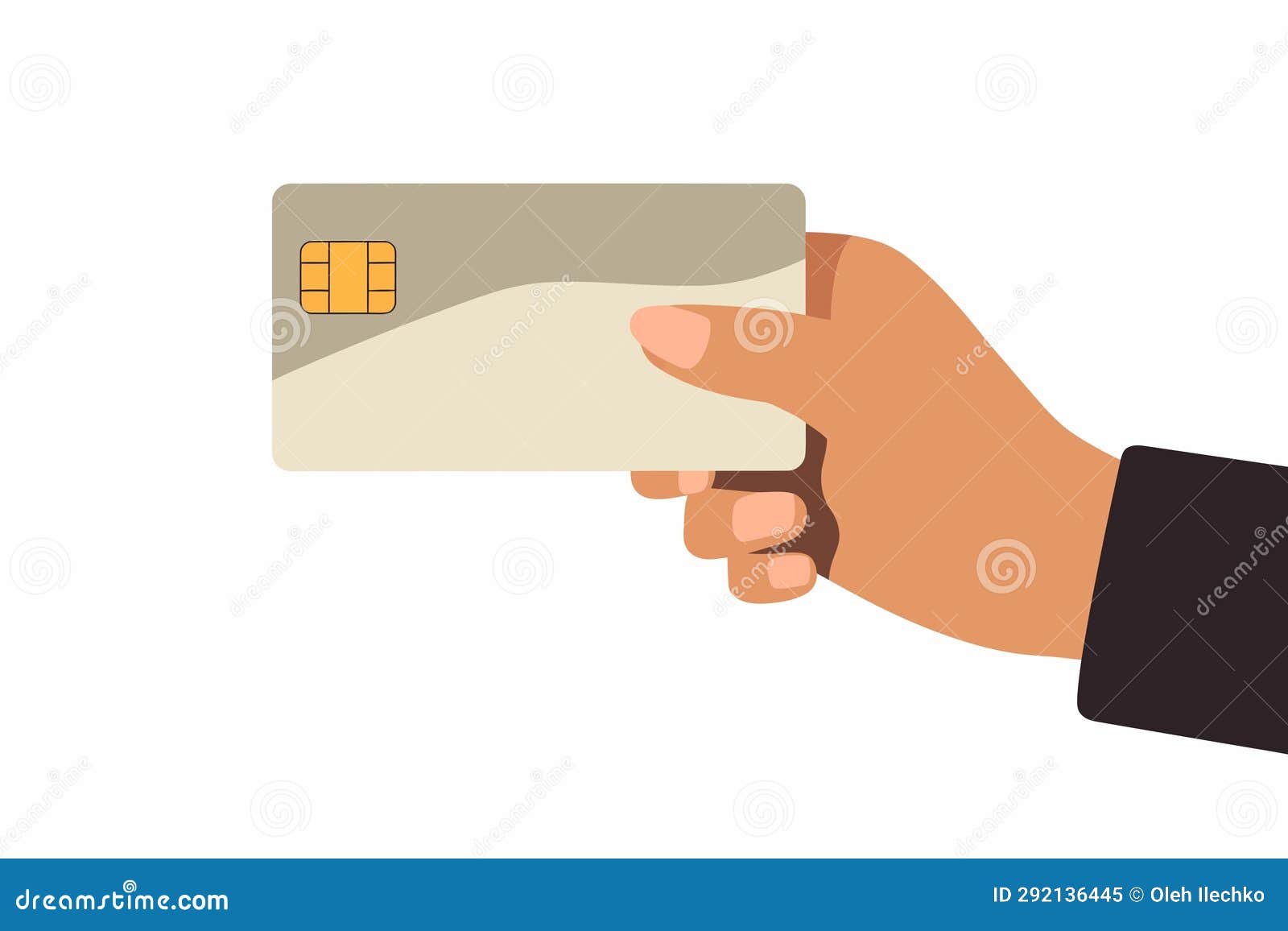 Hand with Credit Card Vector Flat Minimalistic Isolated Vector Style ...