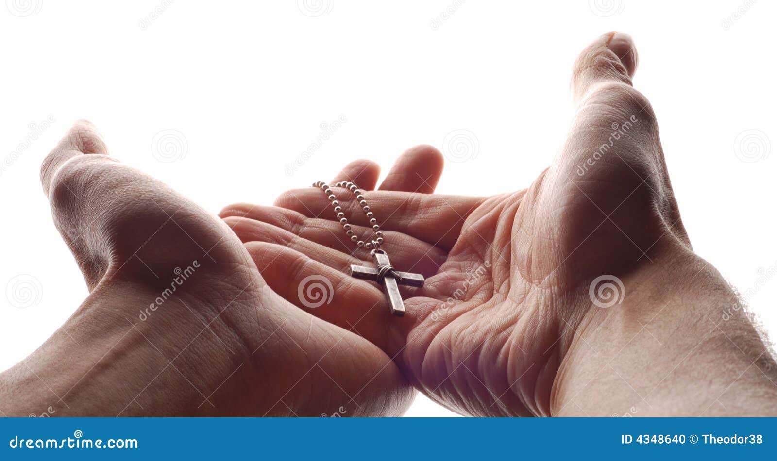 Hand and cross stock photo. Image of fingers, spirituality - 4348640