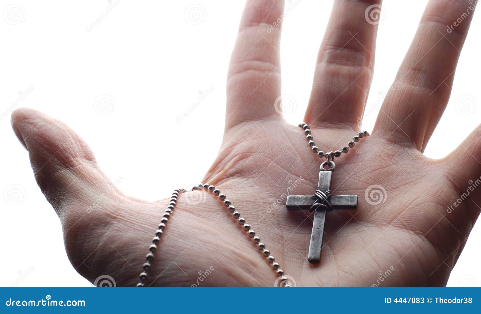 Hand and cross stock image. Image of cross, religious - 4447083