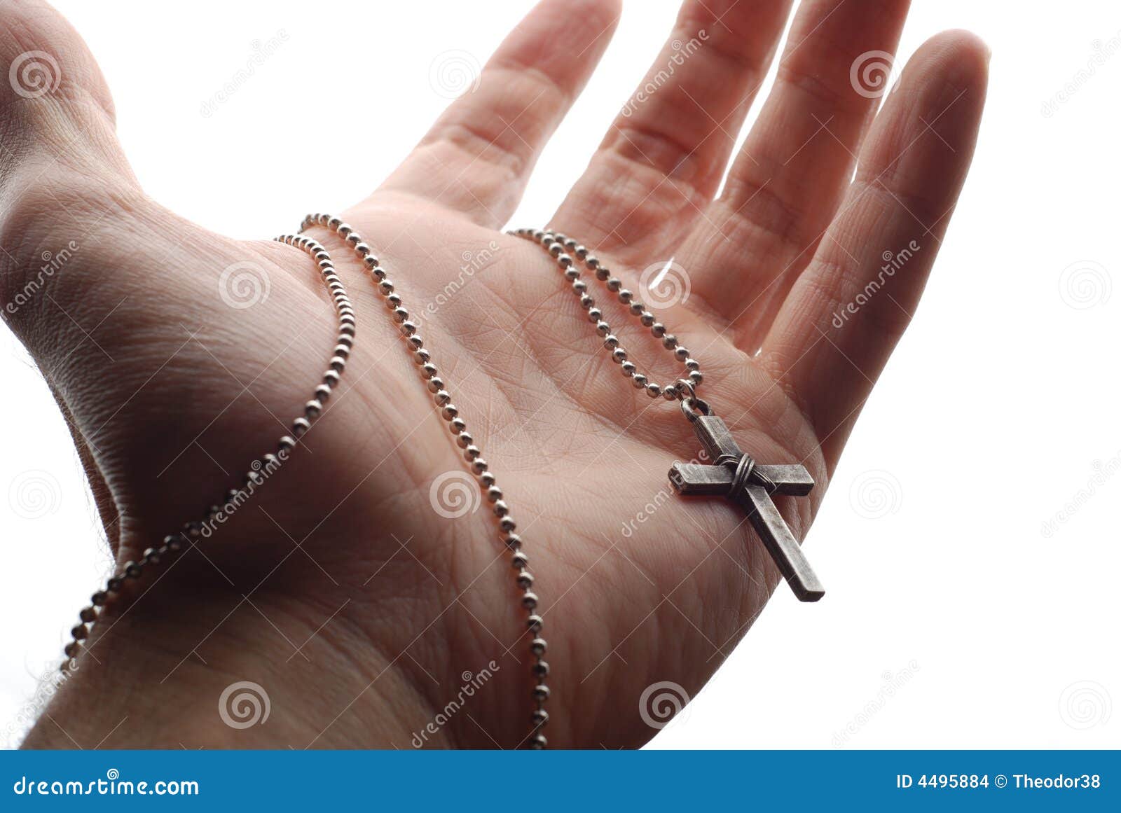 Hand and cross stock photo. Image of spiritual, crucifix - 4495884