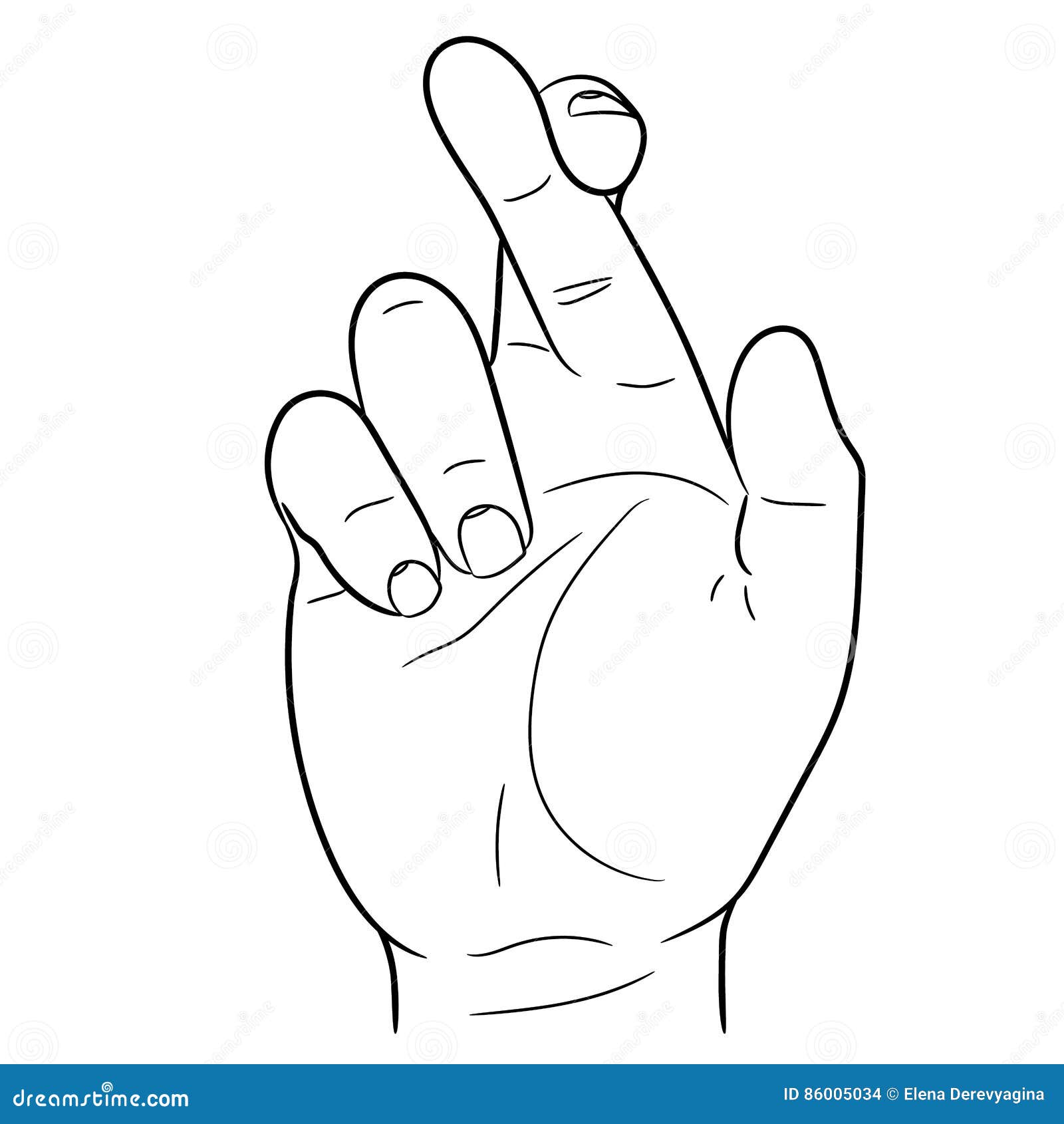 Crossed Fingers Sign. Vector Illustration | CartoonDealer.com #101929324