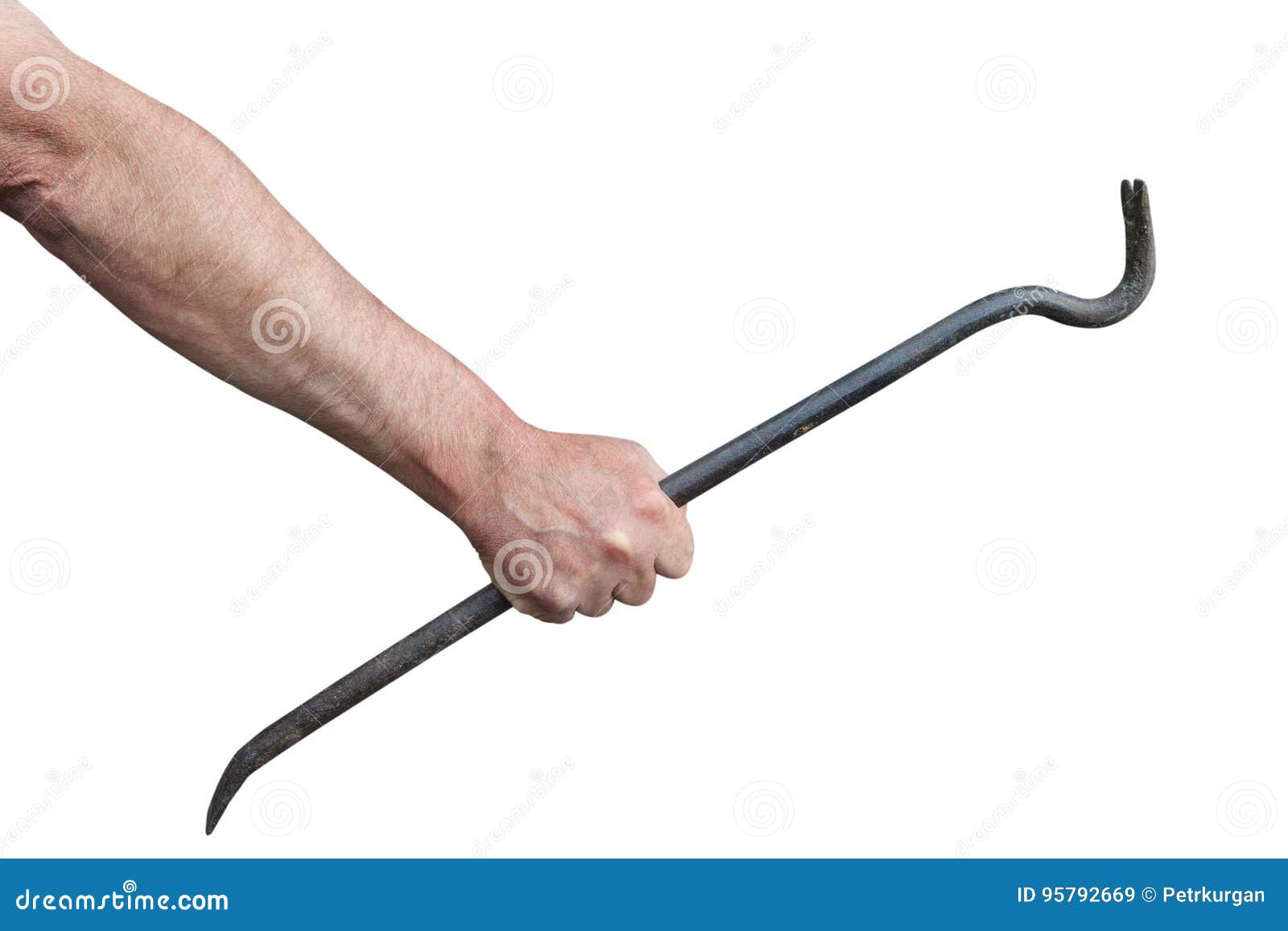 Hand with crow-bar stock image. Image of crow, instrument - 95792669