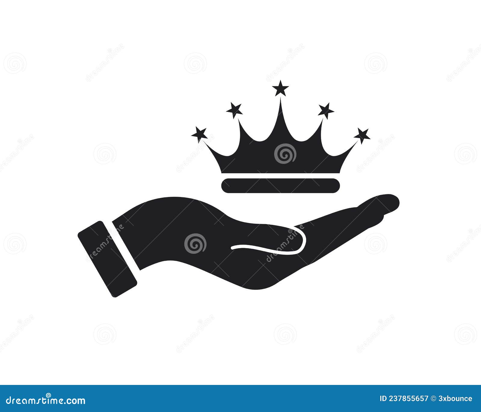 Hand Crown Logo Design. Crown Logo with Hand Concept Vector Stock ...