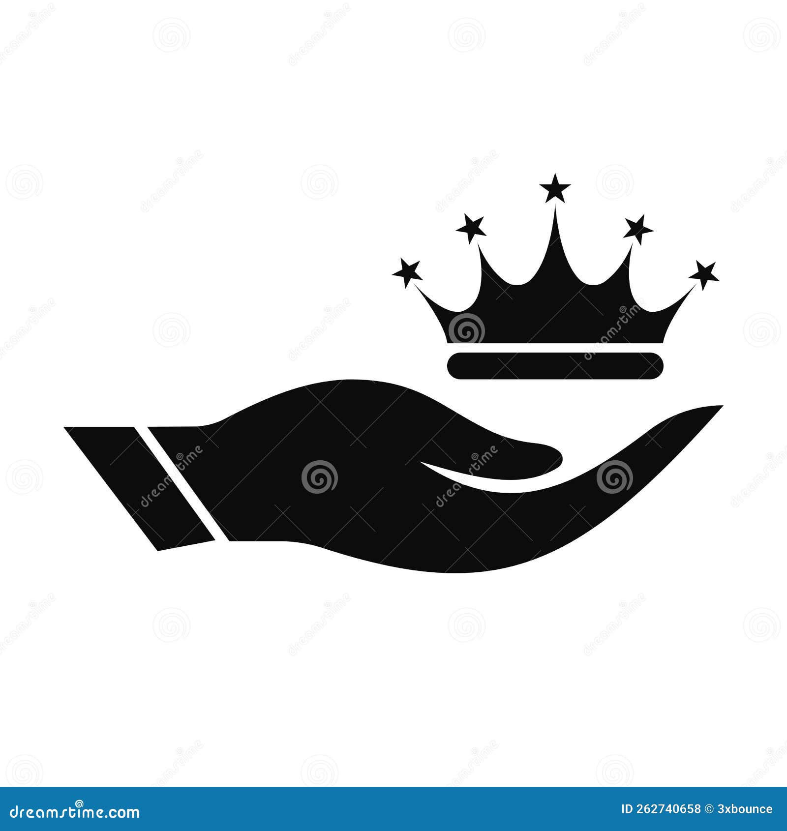 Hand Crown Logo Design. Crown Logo with Hand Concept Vector Stock ...