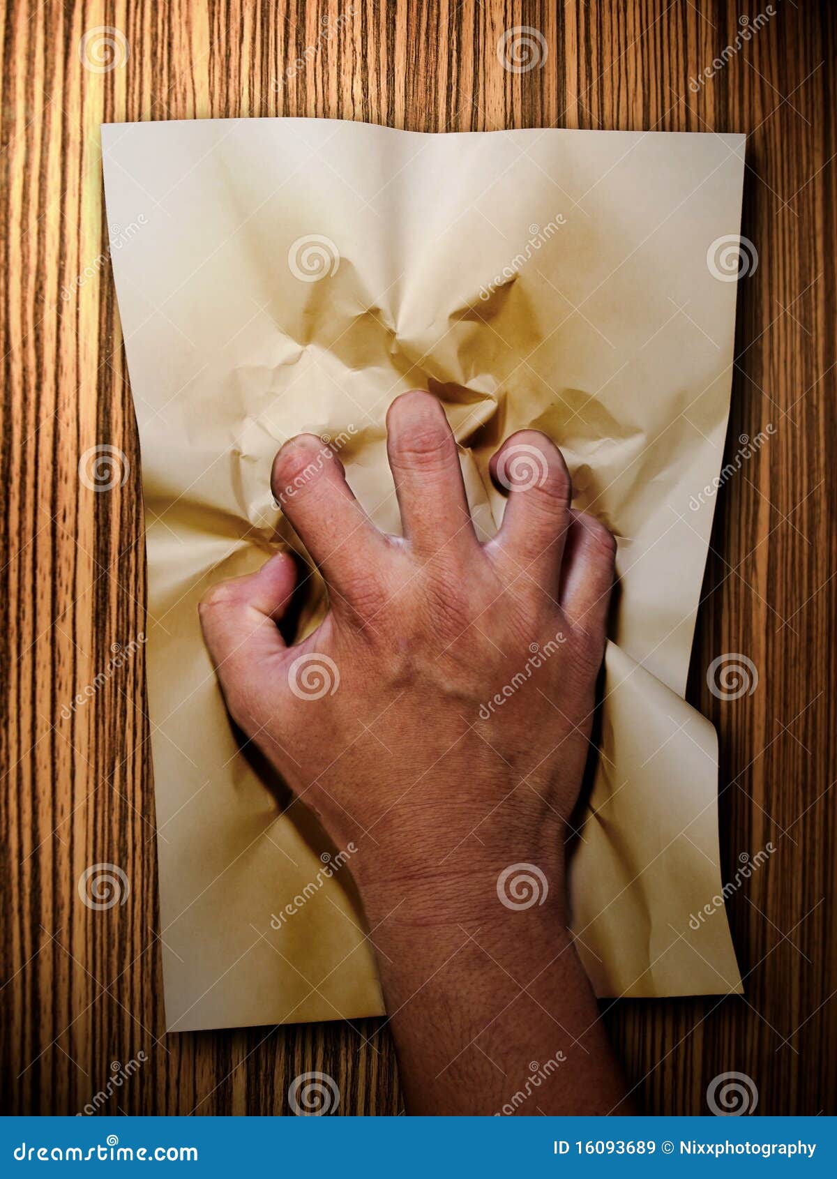 Hand Crumpling Paper Royalty Free Stock Images - Image: 16093689