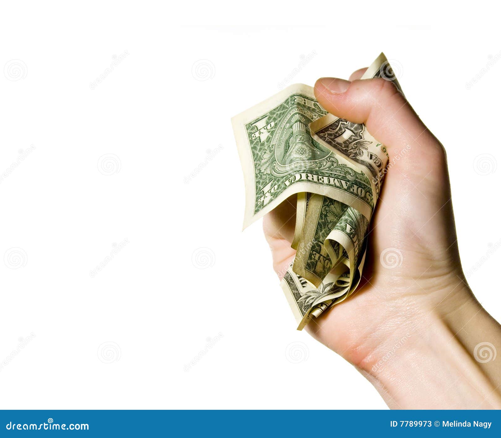 Hand crunching money stock image. Image of loss, bankruptcy - 7789973