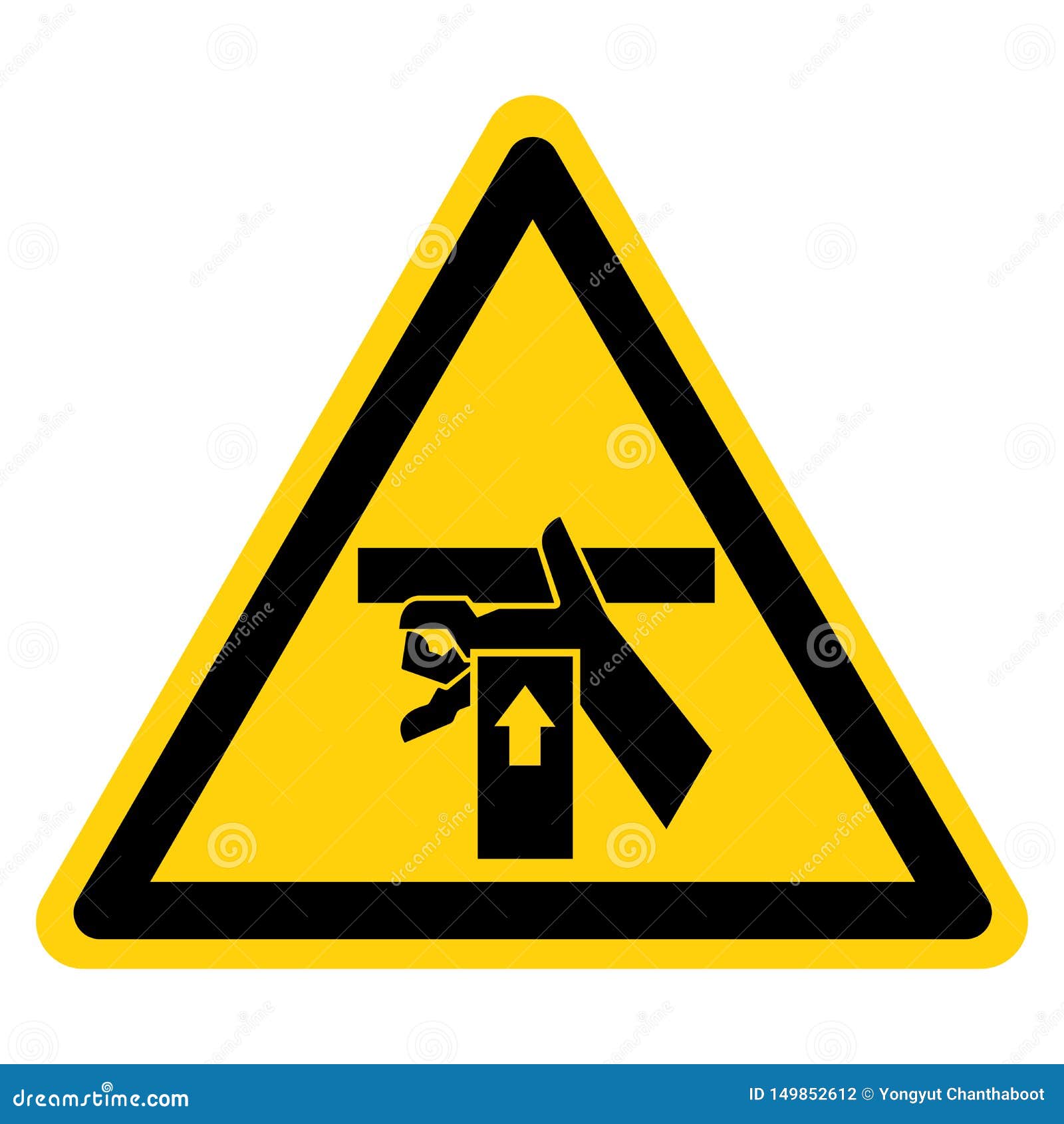 Hand Crush Force from Below Symbol Sign, Vector Illustration, Isolate ...