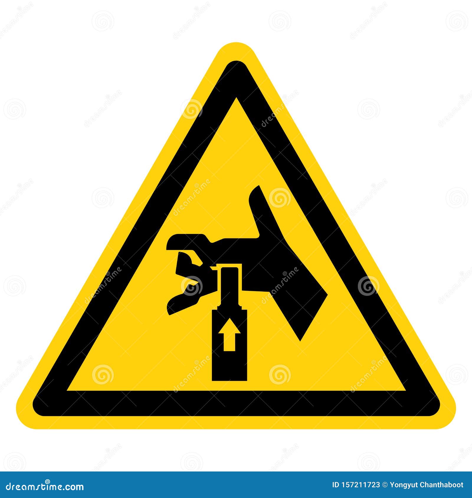 Hand Crush Force from Below Symbol Sign, Vector Illustration, Isolate ...