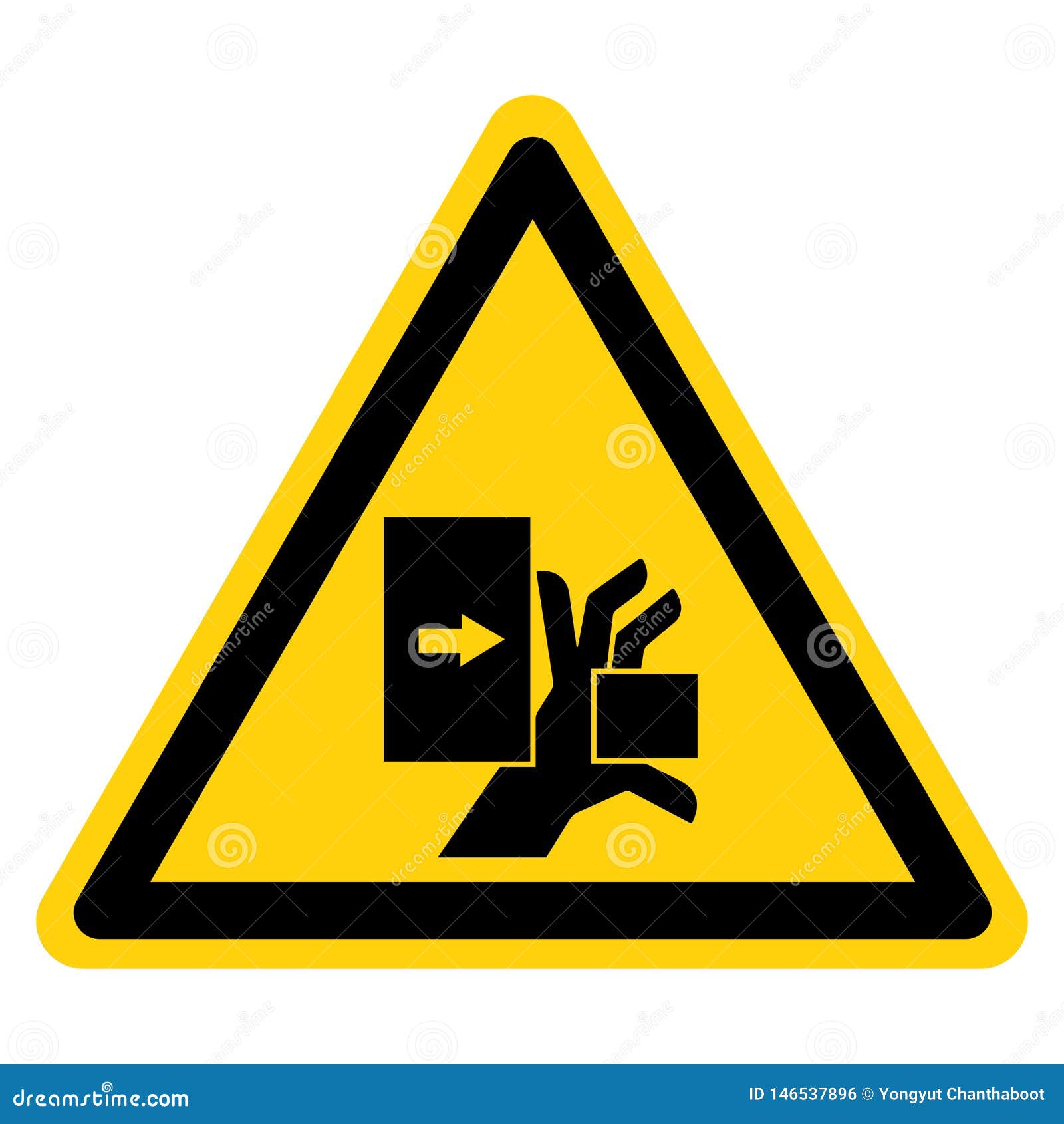 Hand Crush Force from Left Symbol Sign, Vector Illustration, Isolate on ...