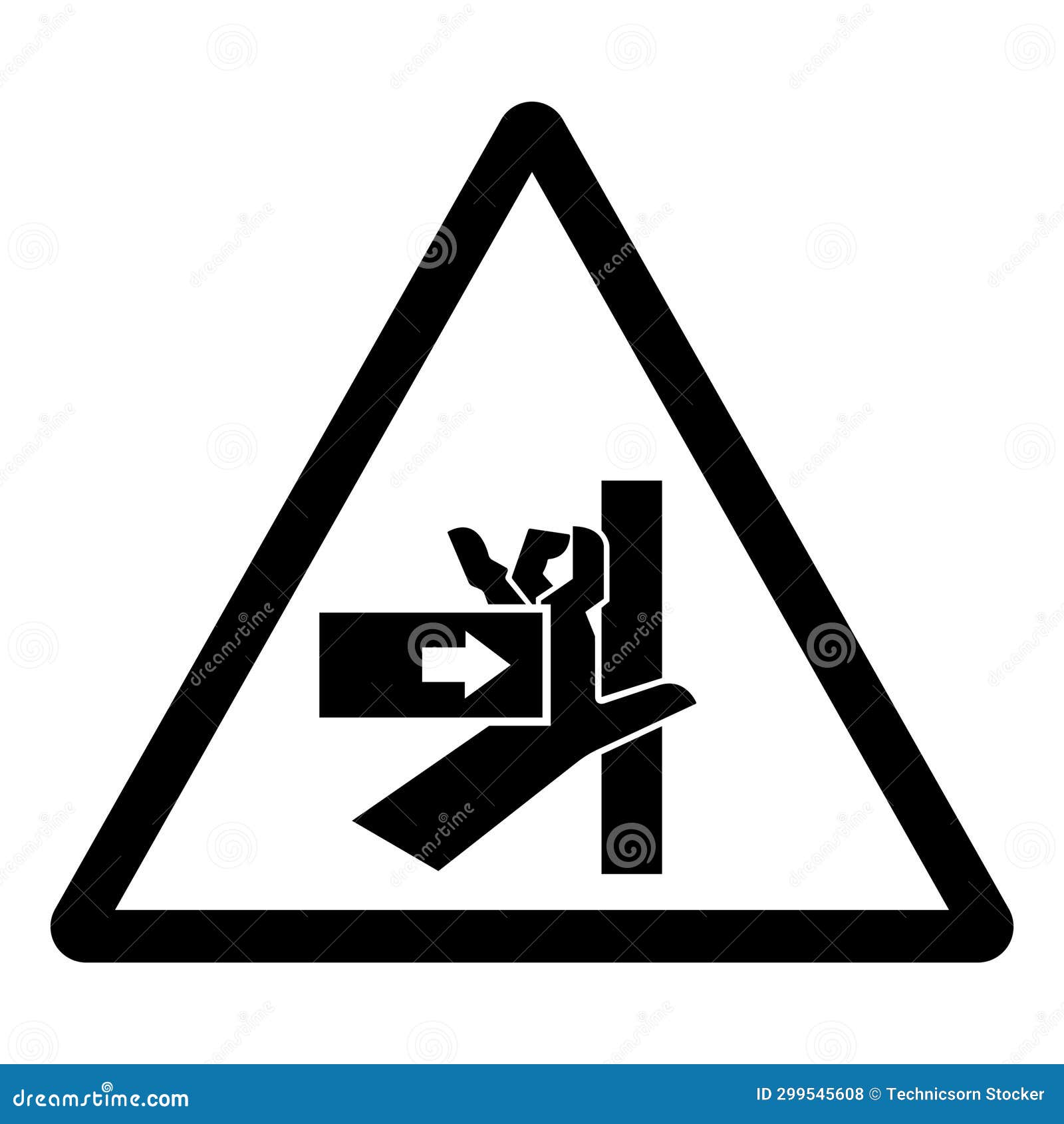 Hand Crush Force from Left Symbol Sign, Vector Illustration, Isolate on ...