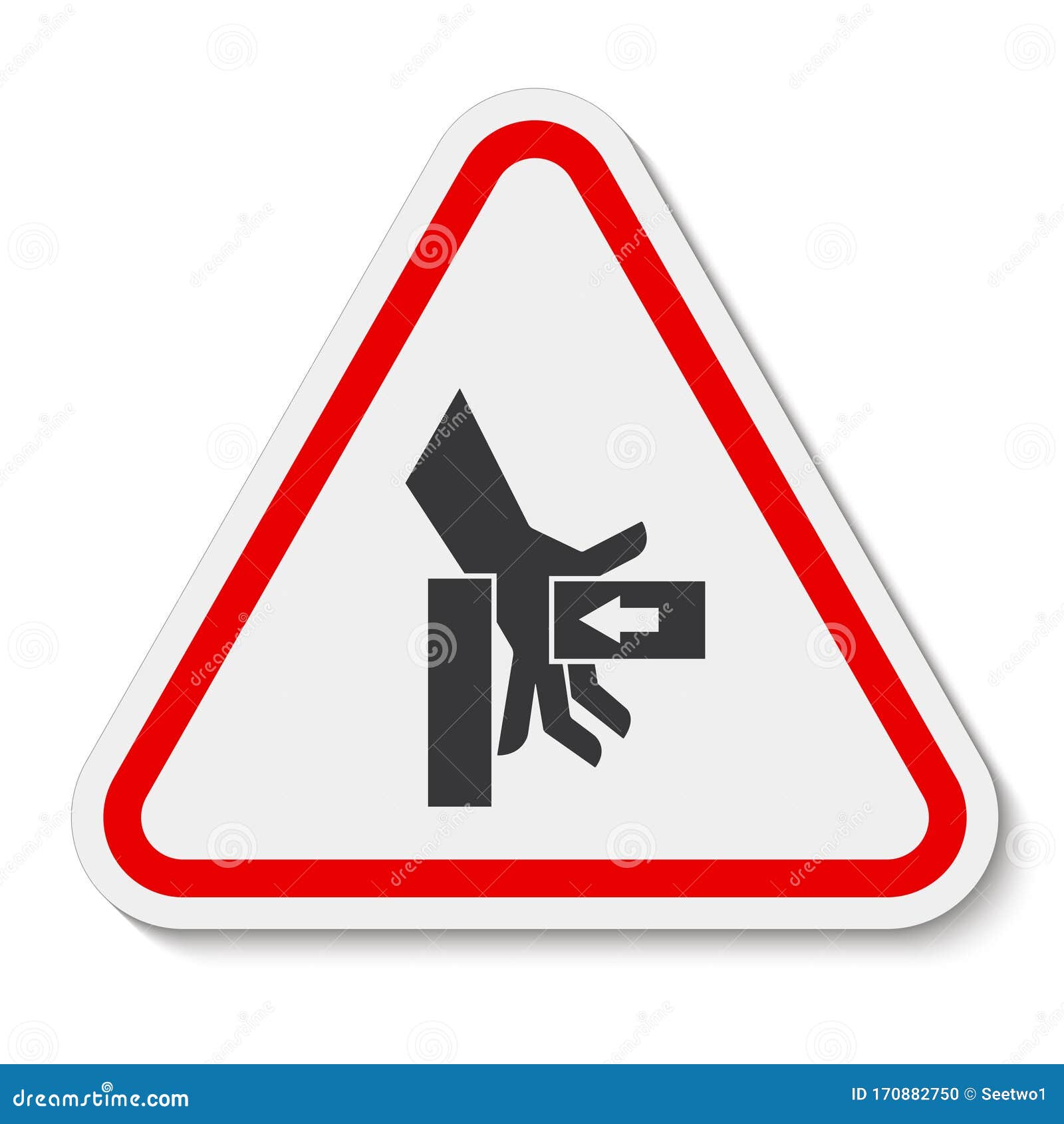 Hand Crush Force from Right Symbol Sign, Vector Illustration, Isolate ...