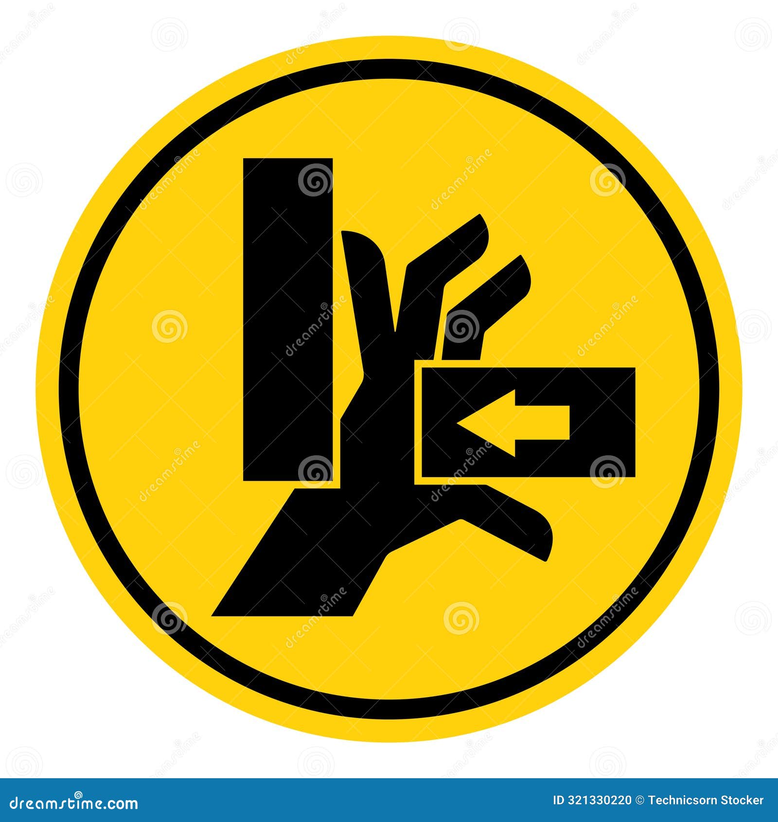 Hand Crush Force from Right Symbol Sign, Vector Illustration, Isolate ...