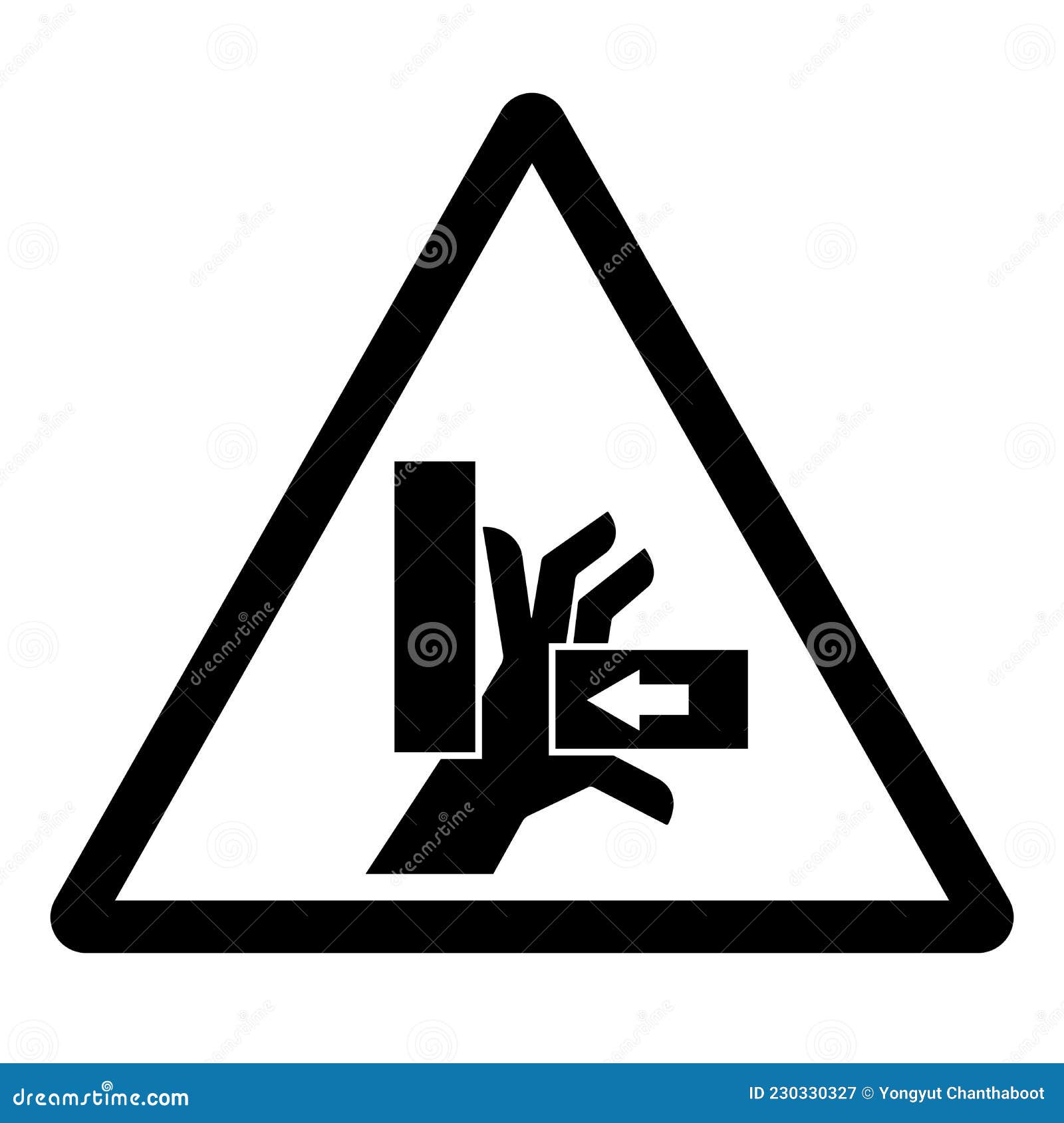 Hand Crush Force from Right Symbol Sign, Vector Illustration, Isolate ...