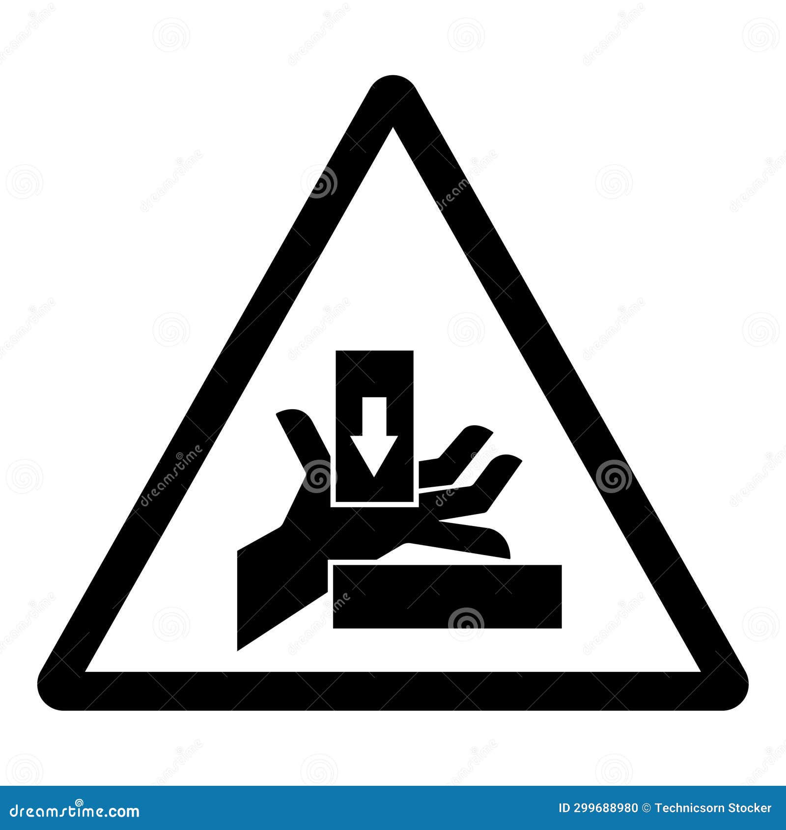 Hand Crush Force from Right Symbol Sign, Vector Illustration, Isolate ...