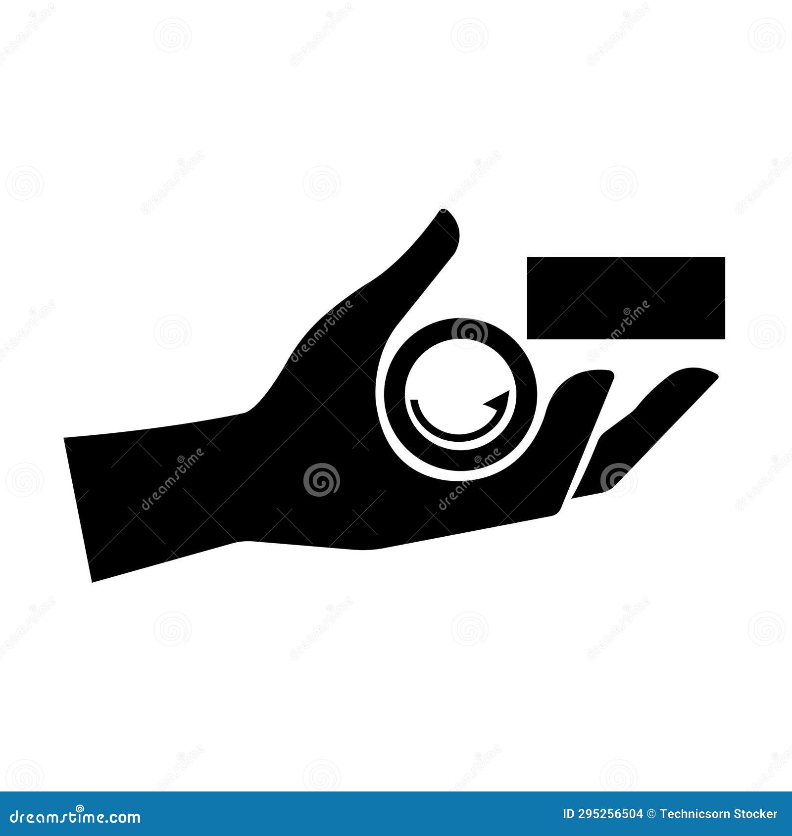 Hand Crush Hazard Black Icon,Vector Illustration, Isolate on White ...