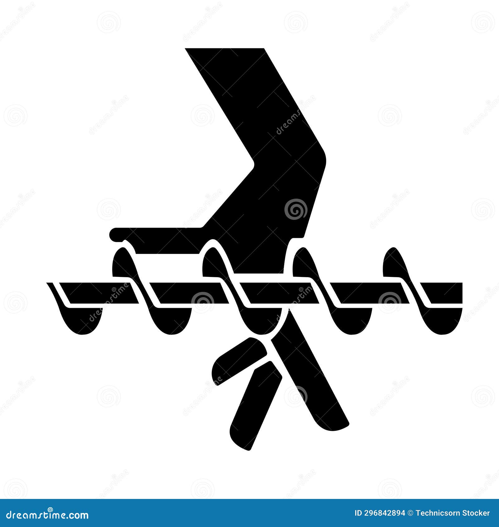 Hand Crush Hazard Black Icon,Vector Illustration, Isolate on White ...