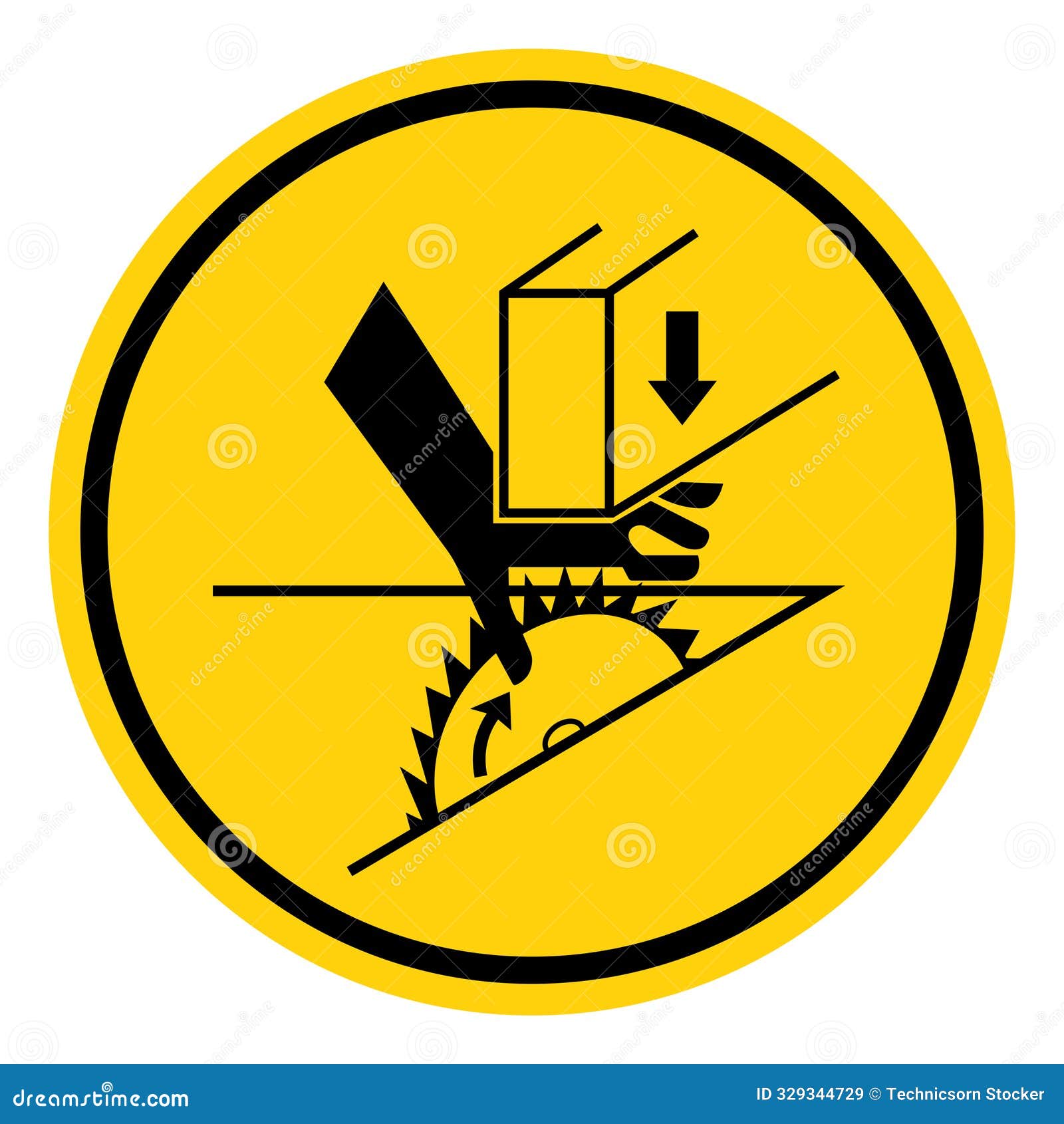 Crush Hazard Closing Mold Symbol Sign Isolate On White Background ...