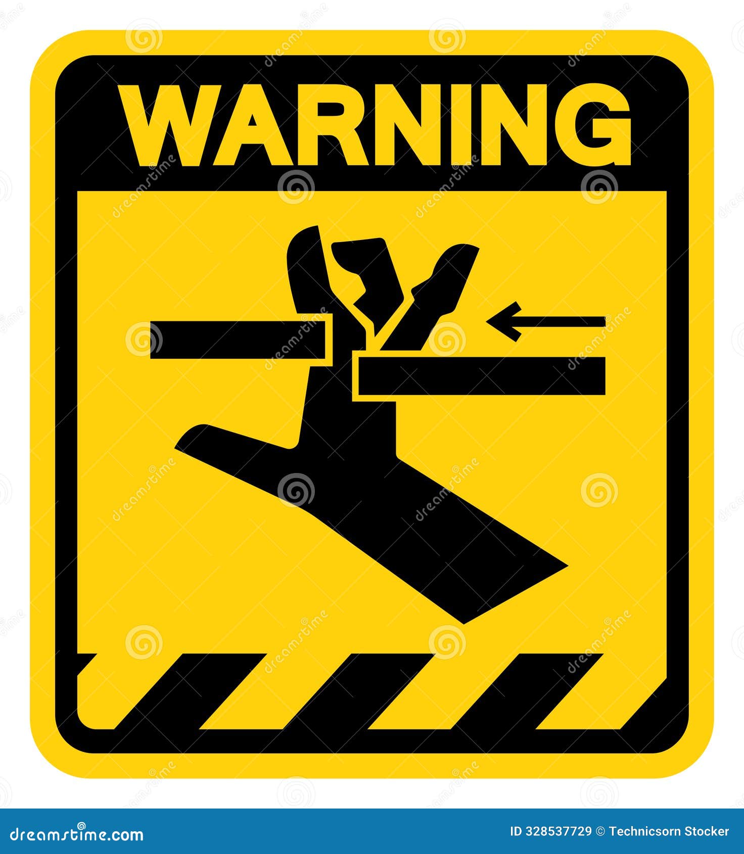 Hand Crush Moving Parts Symbol Sign, Vector Illustration, Isolate On ...