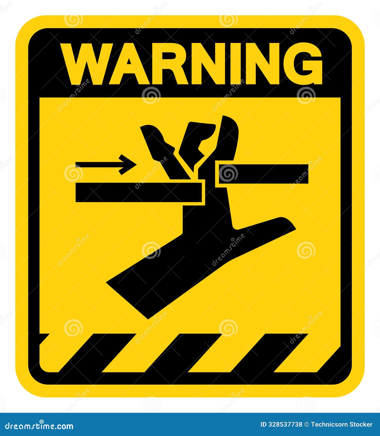 Hand Crush Moving Parts Symbol Sign, Vector Illustration, Isolate On ...