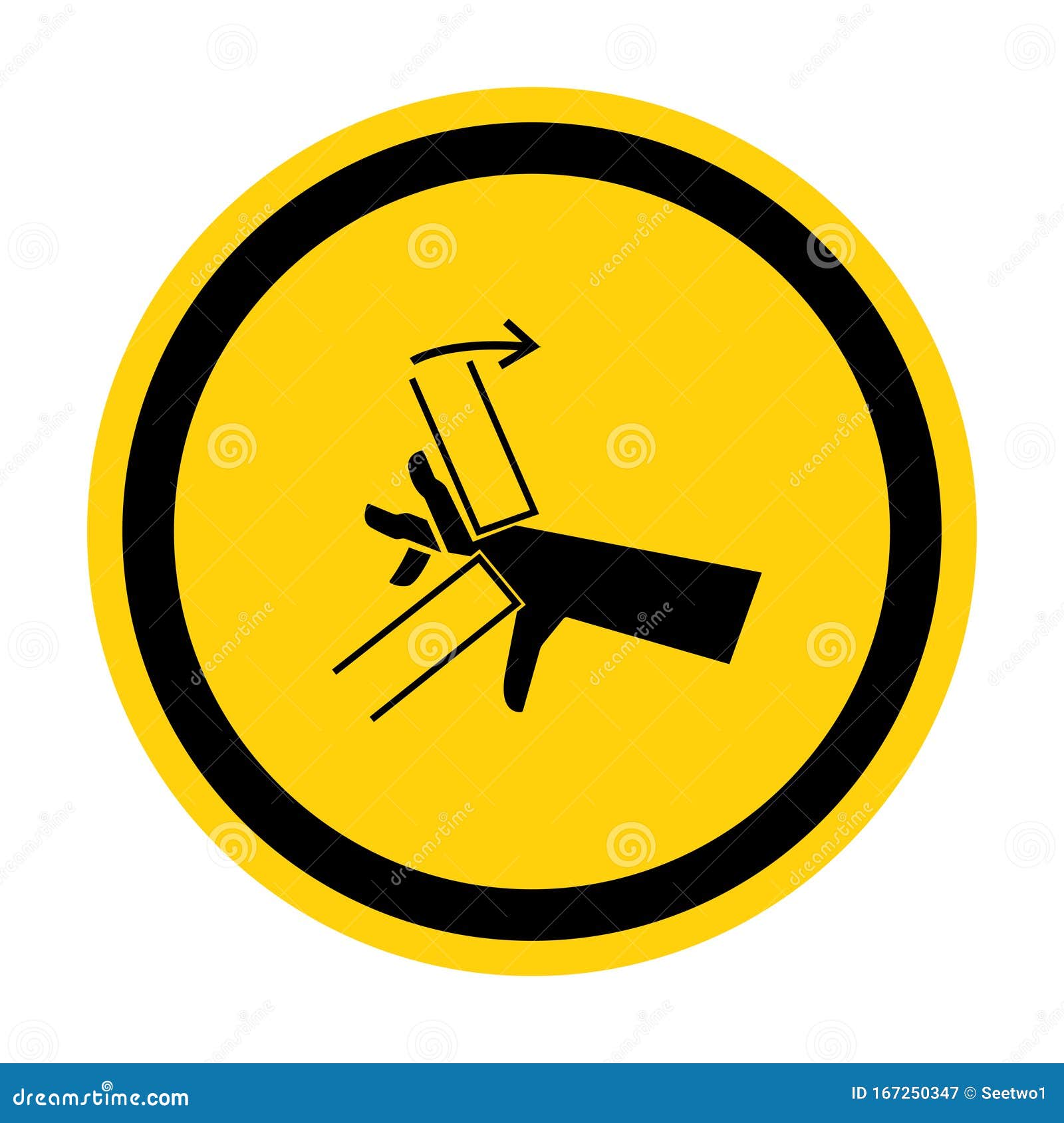 Hand Crush Pinch Point Symbol Sign Isolate on White Background,Vector ...