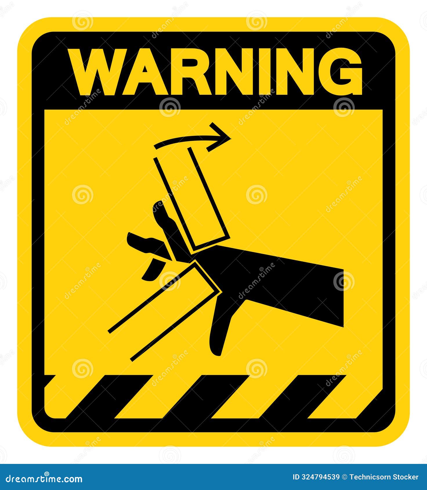 Hand Crush Moving Parts Symbol Sign, Vector Illustration, Isolate On ...