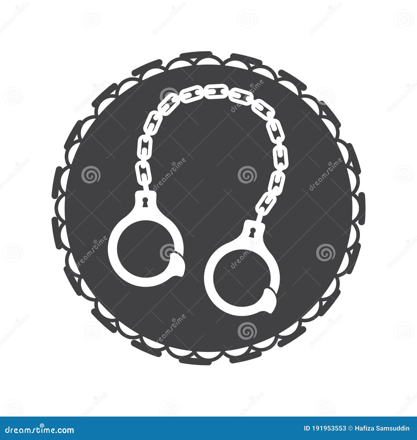 Hand Cuff Design. Vector Illustration Decorative Design Stock Vector ...