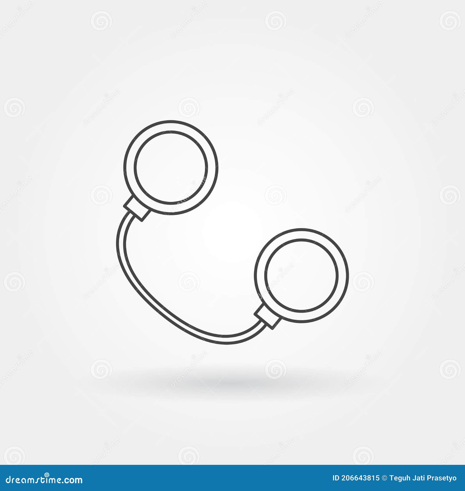 Hand Cuff Single Isolated Icon with Modern Line or Outline Style Stock ...