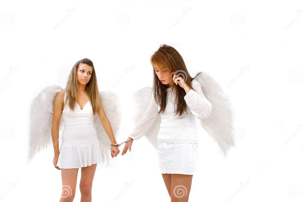 Hand Cuffed Angels stock photo. Image of tranquility, religious - 1420476