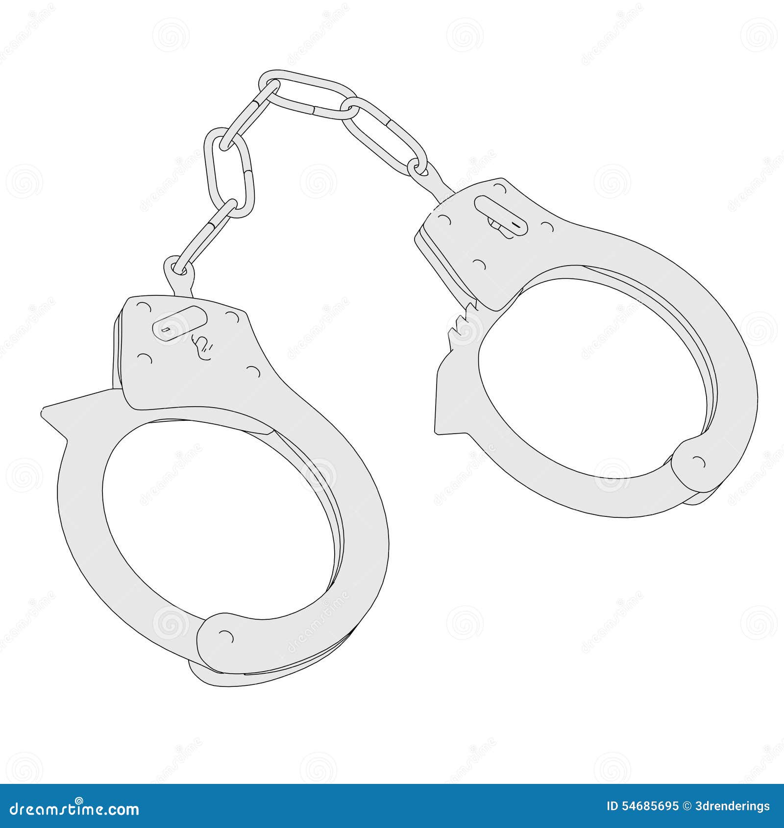 Hand cuffs stock illustration. Illustration of tool, toon - 54685695