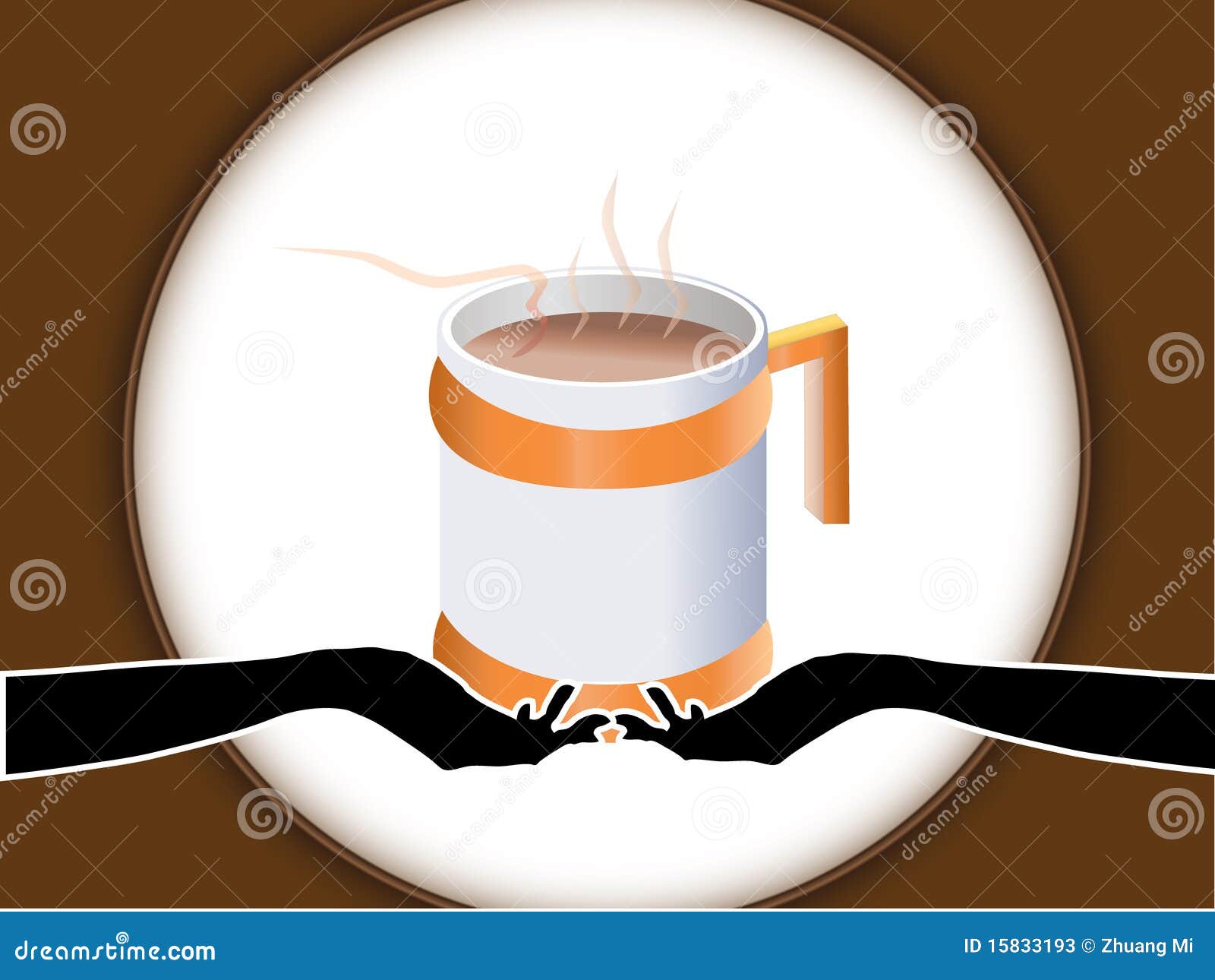 Hand and cup stock vector. Illustration of refreshment - 15833193