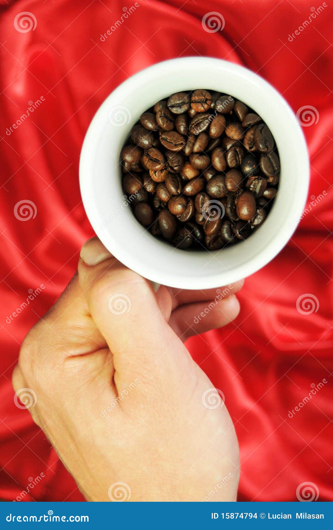 Hand with cup of coffee stock photo. Image of drink, refreshing - 15874794