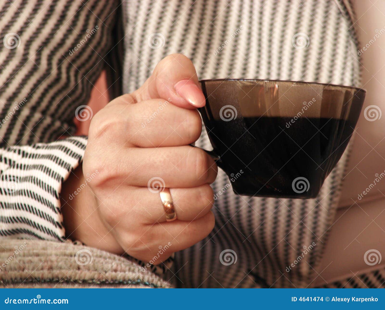 Hand with cup of coffee stock photo. Image of women, hand - 4641474