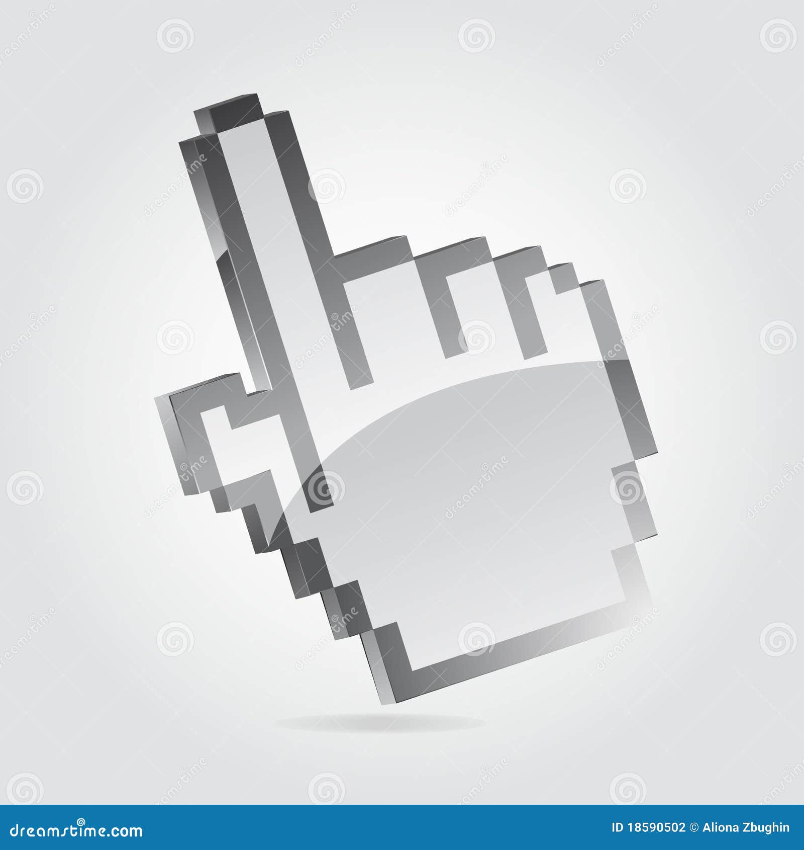 Hand cursor stock vector. Illustration of commerce, direction - 18590502