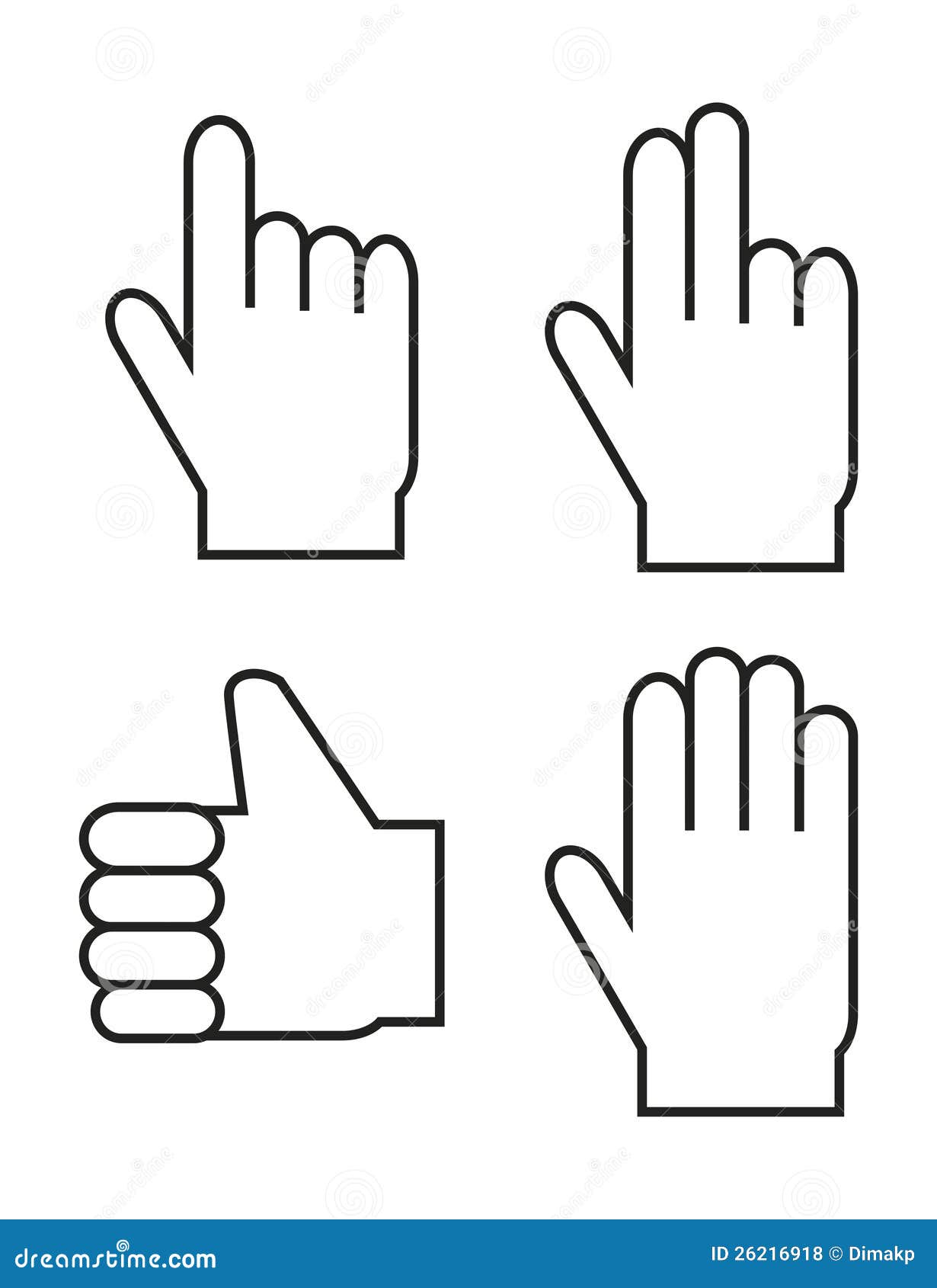 Hand Cursor stock vector. Illustration of hand, attached - 26216918