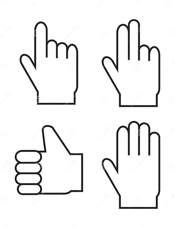 Hand Cursor stock vector. Illustration of hand, attached - 26216918