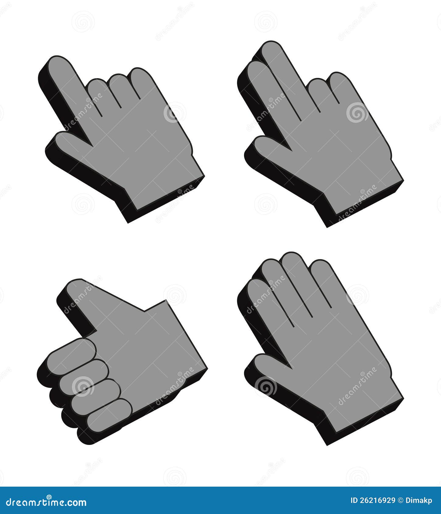 Hand Cursor stock vector. Illustration of sign, cursor - 26216929